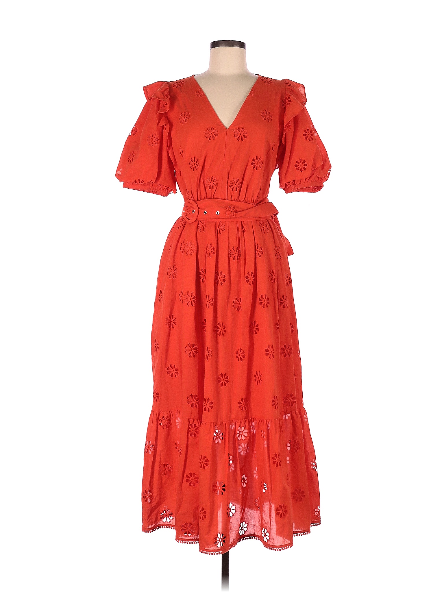 Kate Spade New York 100 Cotton Orange Cocktail Dress Size 6 84 Off Thredup