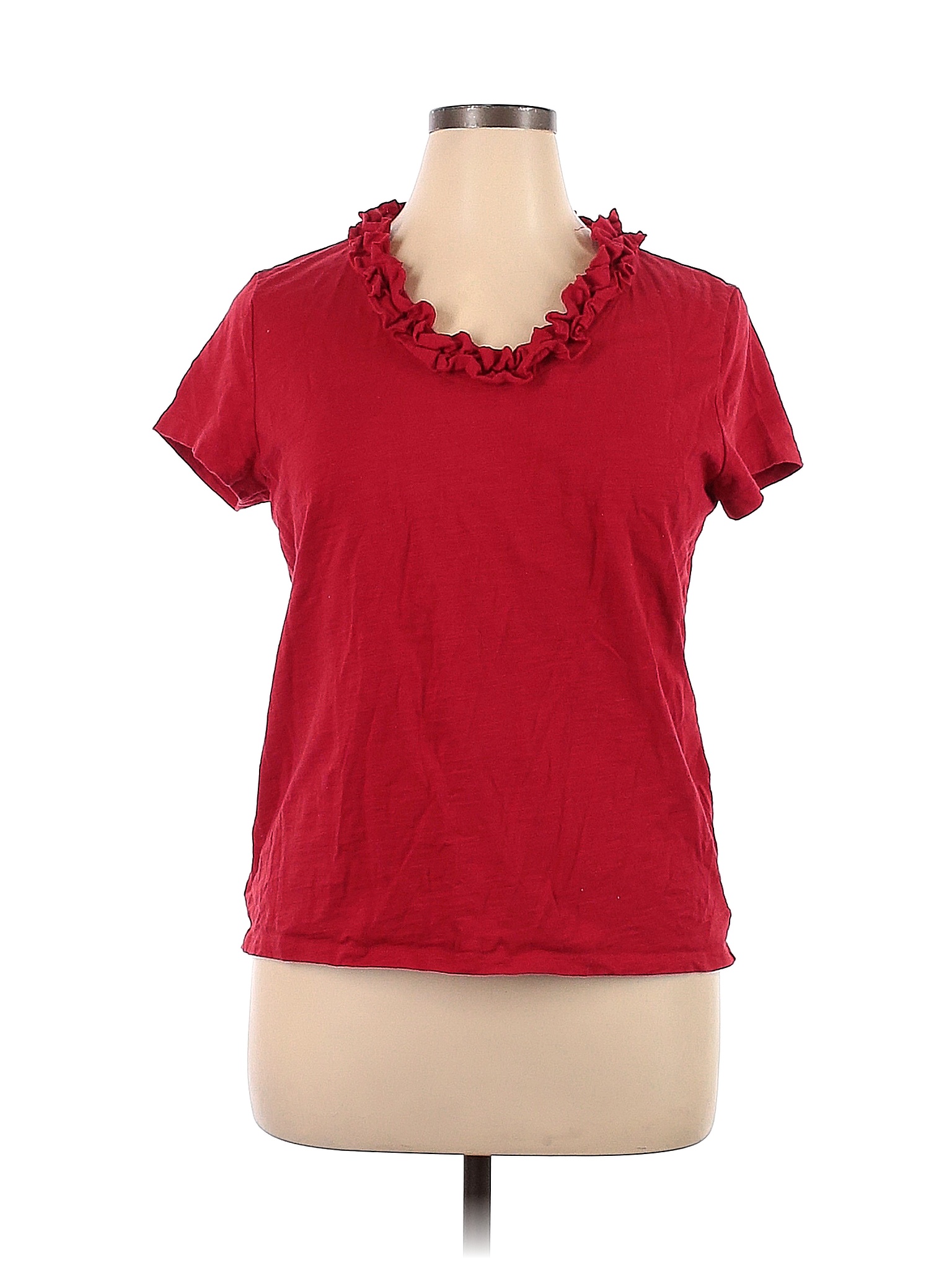 Talbots Outlet Colored Red Short Sleeve Top Size XL - 57% off | thredUP