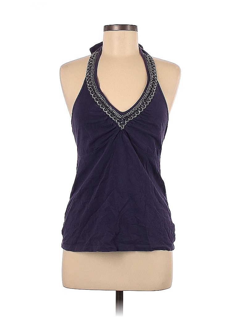 a.n.a. A New Approach Solid Purple Halter Top Size M - 48% off | thredUP