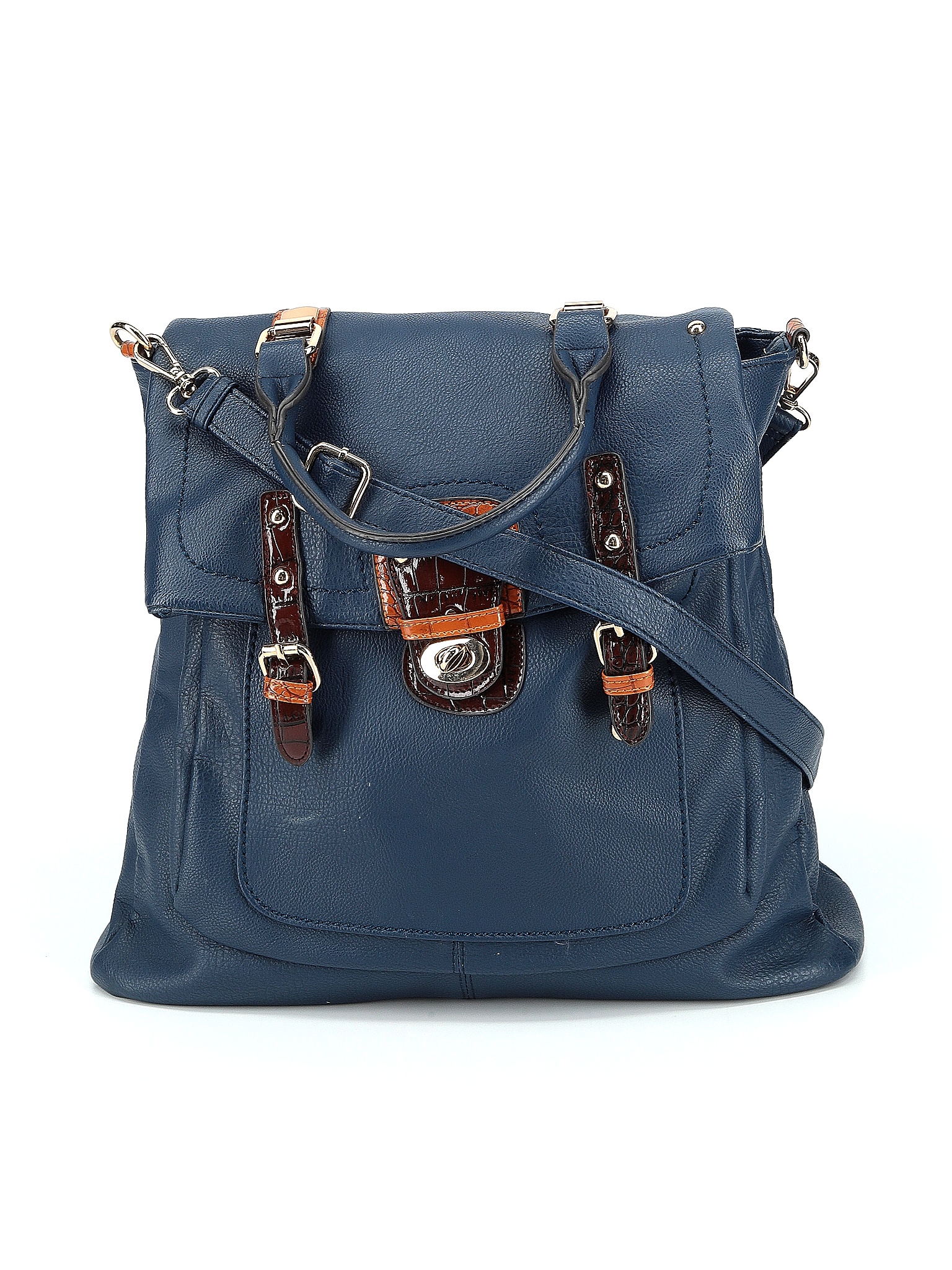 Black Rivet Solid Blue Satchel One Size - 68% off | thredUP