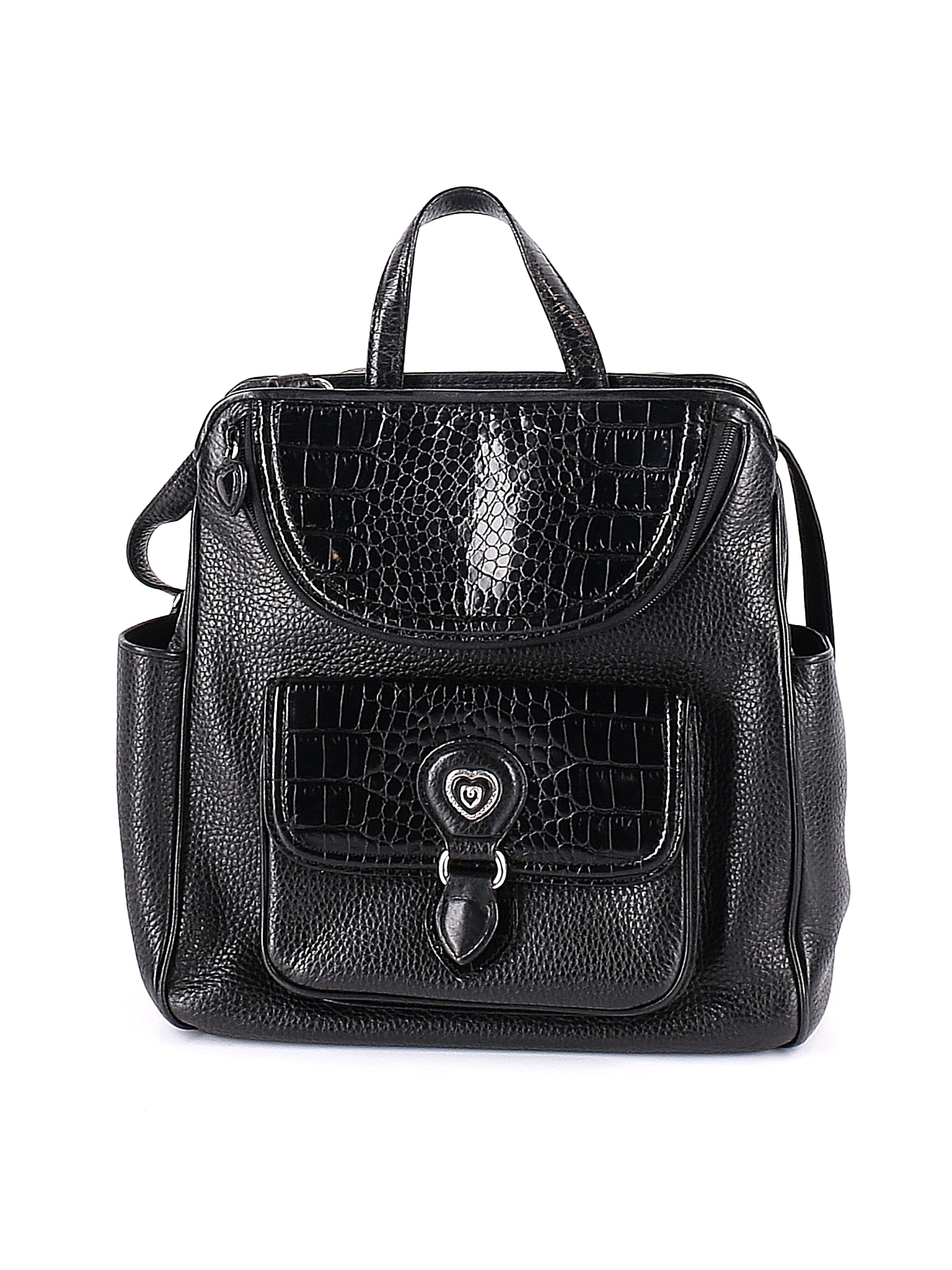 Brighton 100% Leather Solid Black Leather Backpack One Size - 67% off ...