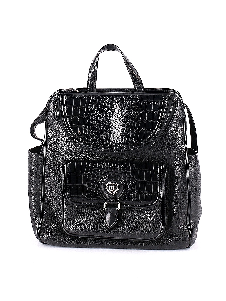 Brighton 100% Leather Solid Black Leather Backpack One Size - 67% off ...