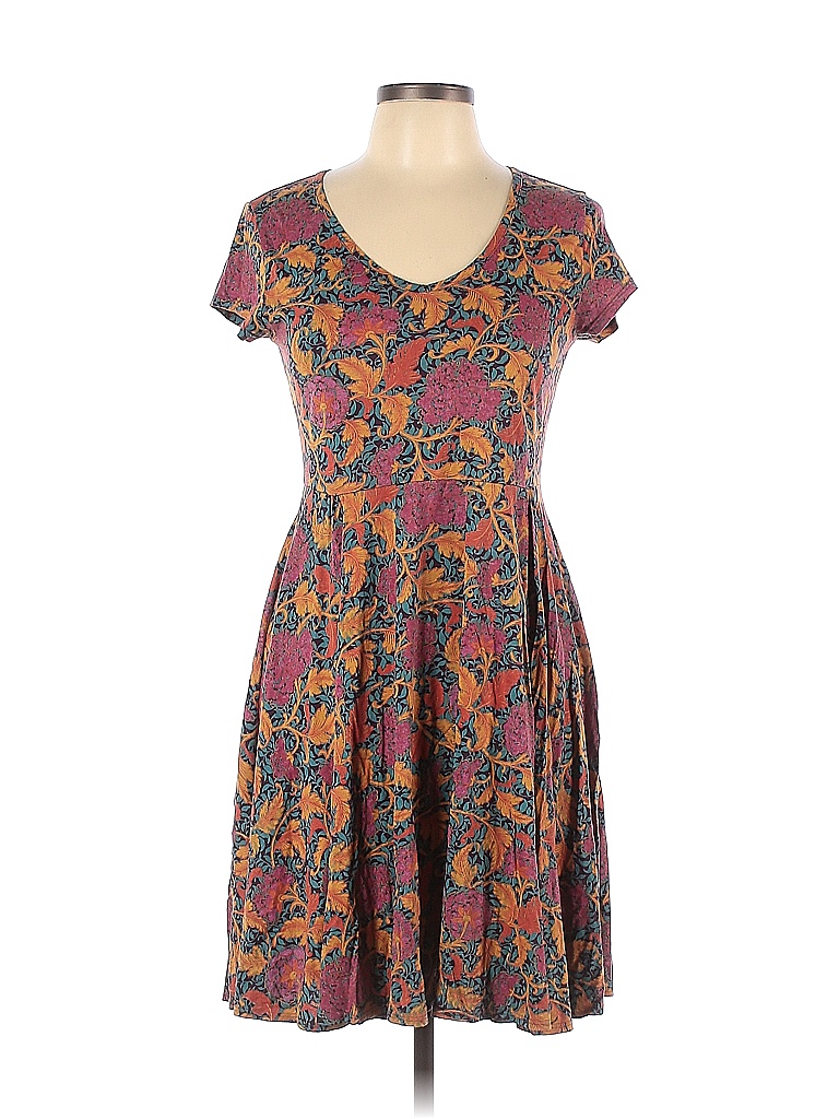 Peruvian Connection Floral Multi Color Pink Casual Dress Size M - 75% ...