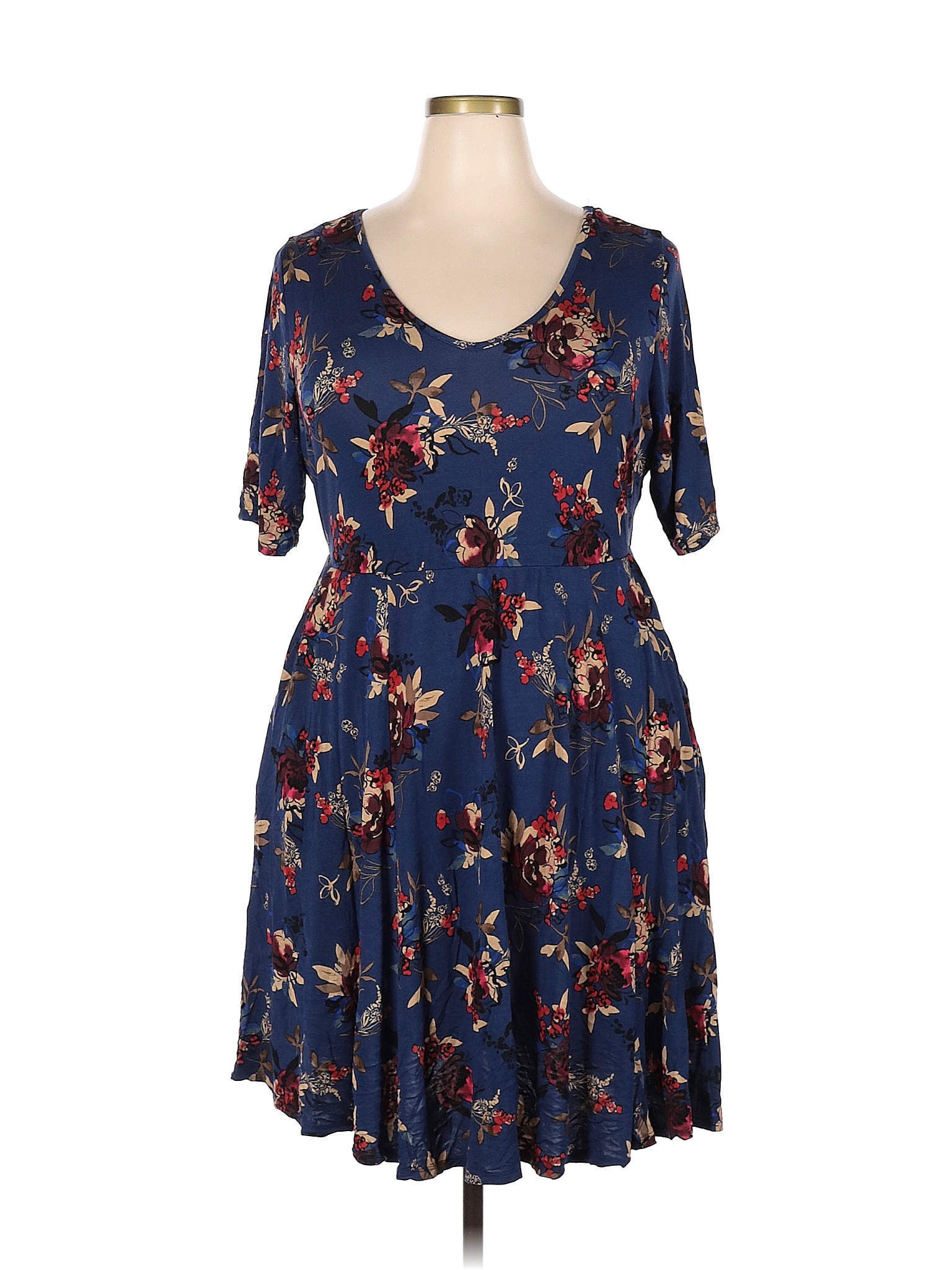 Torrid Blue Casual Dress Size 1X Plus (1) (Plus) - 61% off | ThredUp