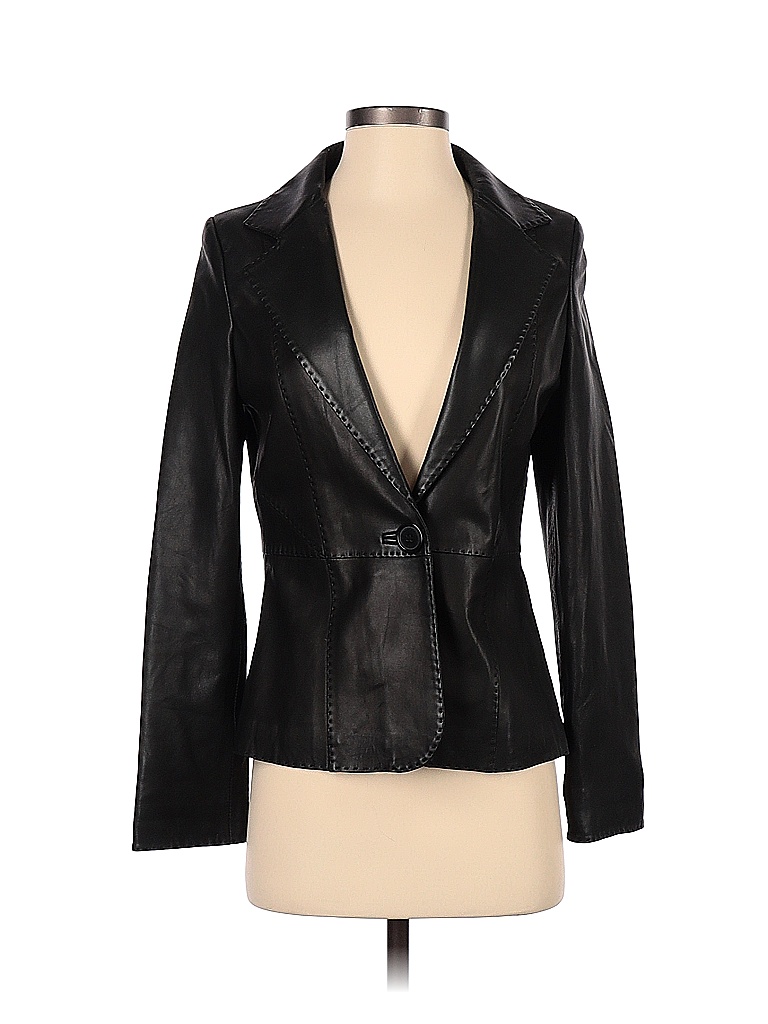 Marc New York 100% Leather Solid Black Leather Jacket Size XS - 78% off ...