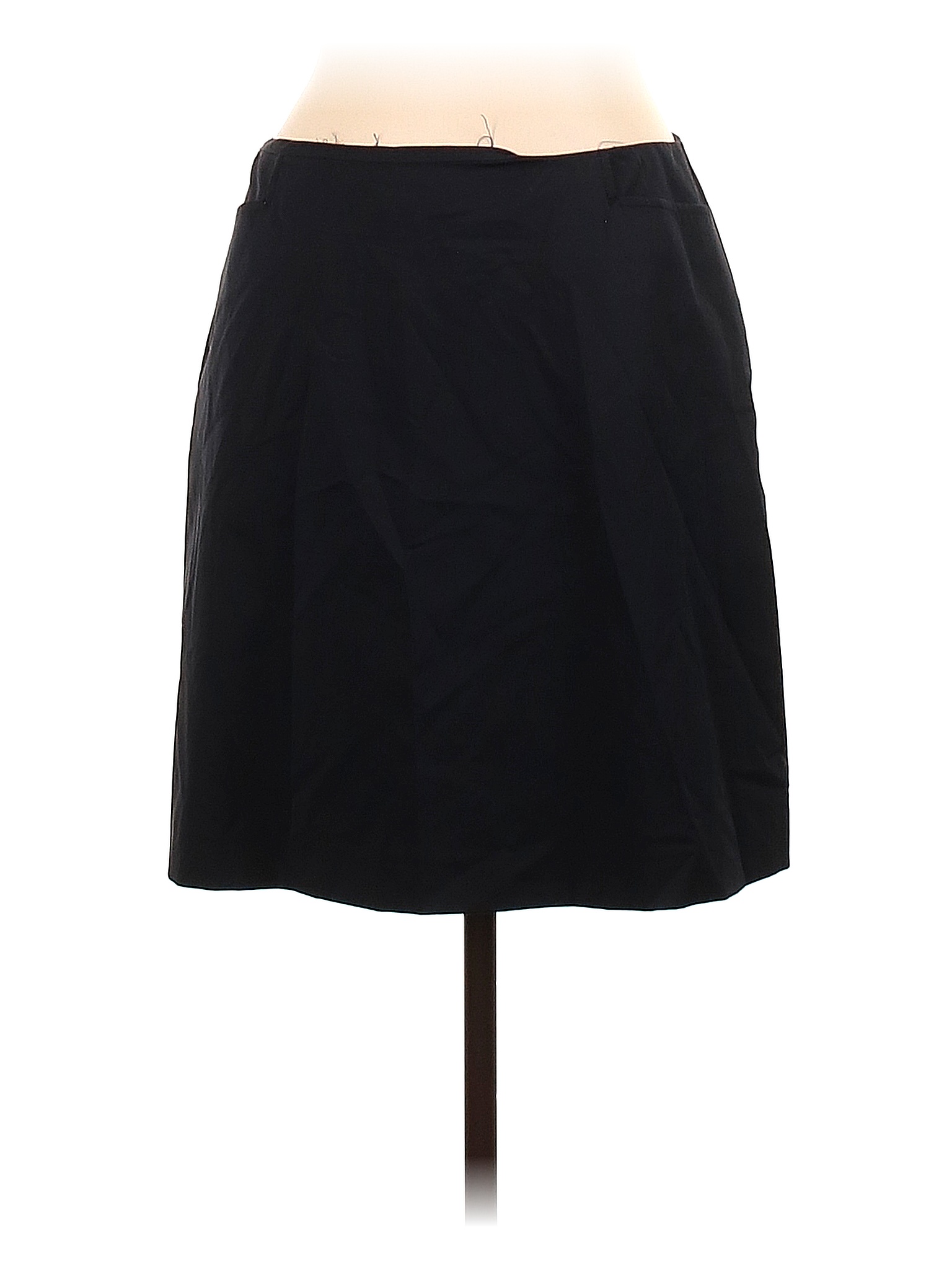 Ann Taylor Solid Black Casual Skirt Size 12 90 Off Thredup