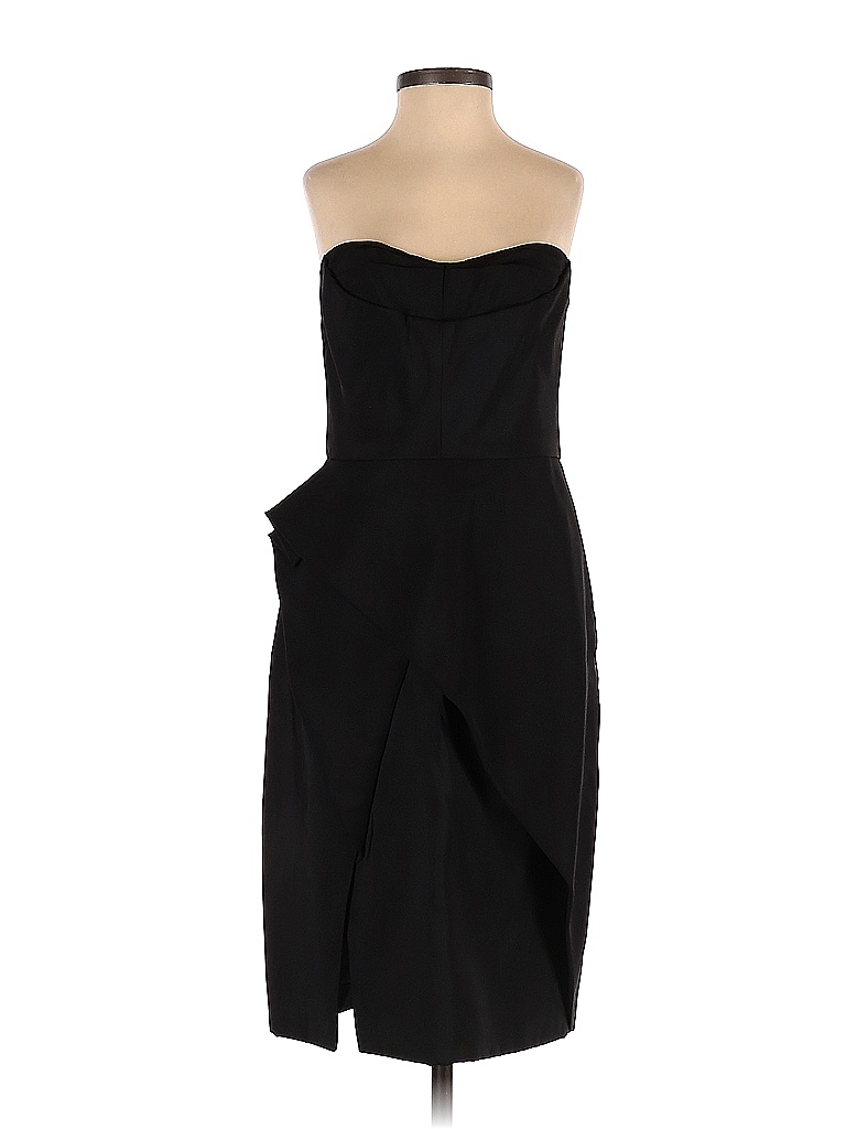 J Mendel 100 Silk Solid Black Cocktail Dress Size 6 93 Off Thredup
