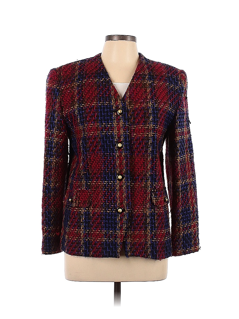 Koret Plaid Multi Color Red Blazer Size 12 - 78% off | thredUP