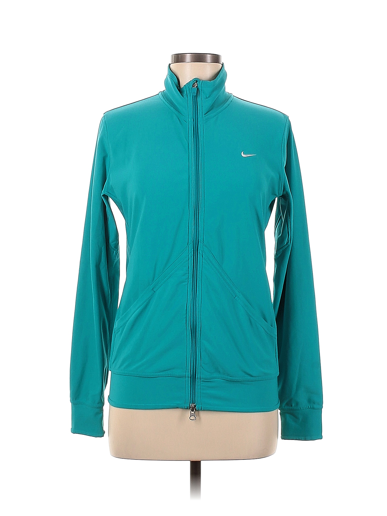 Nike Solid Blue Track Jacket Size M - 86% off | thredUP