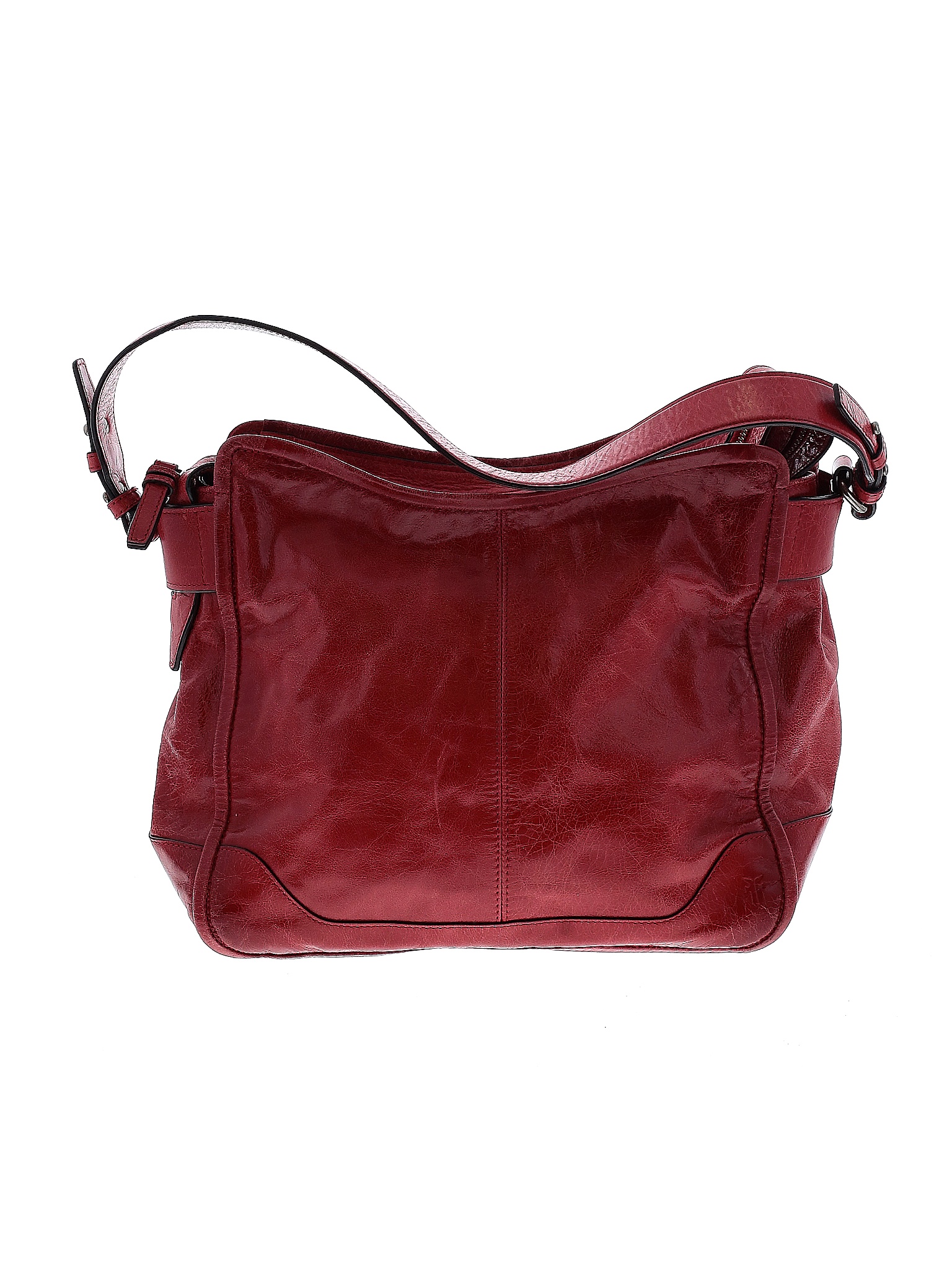 FRYE 100% Leather Solid Colored Red Leather Shoulder Bag One Size - 62% ...