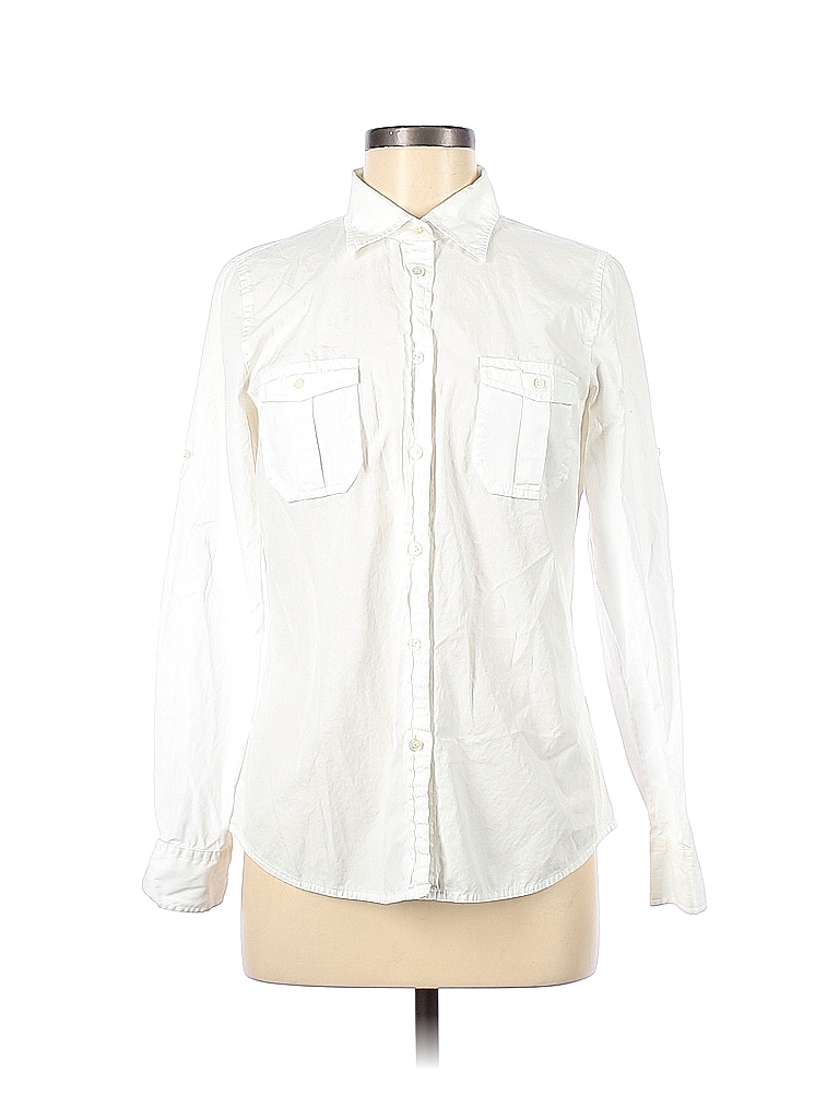 J.Crew 100% Cotton Solid White Long Sleeve Button-Down Shirt Size M - 76% off | thredUP