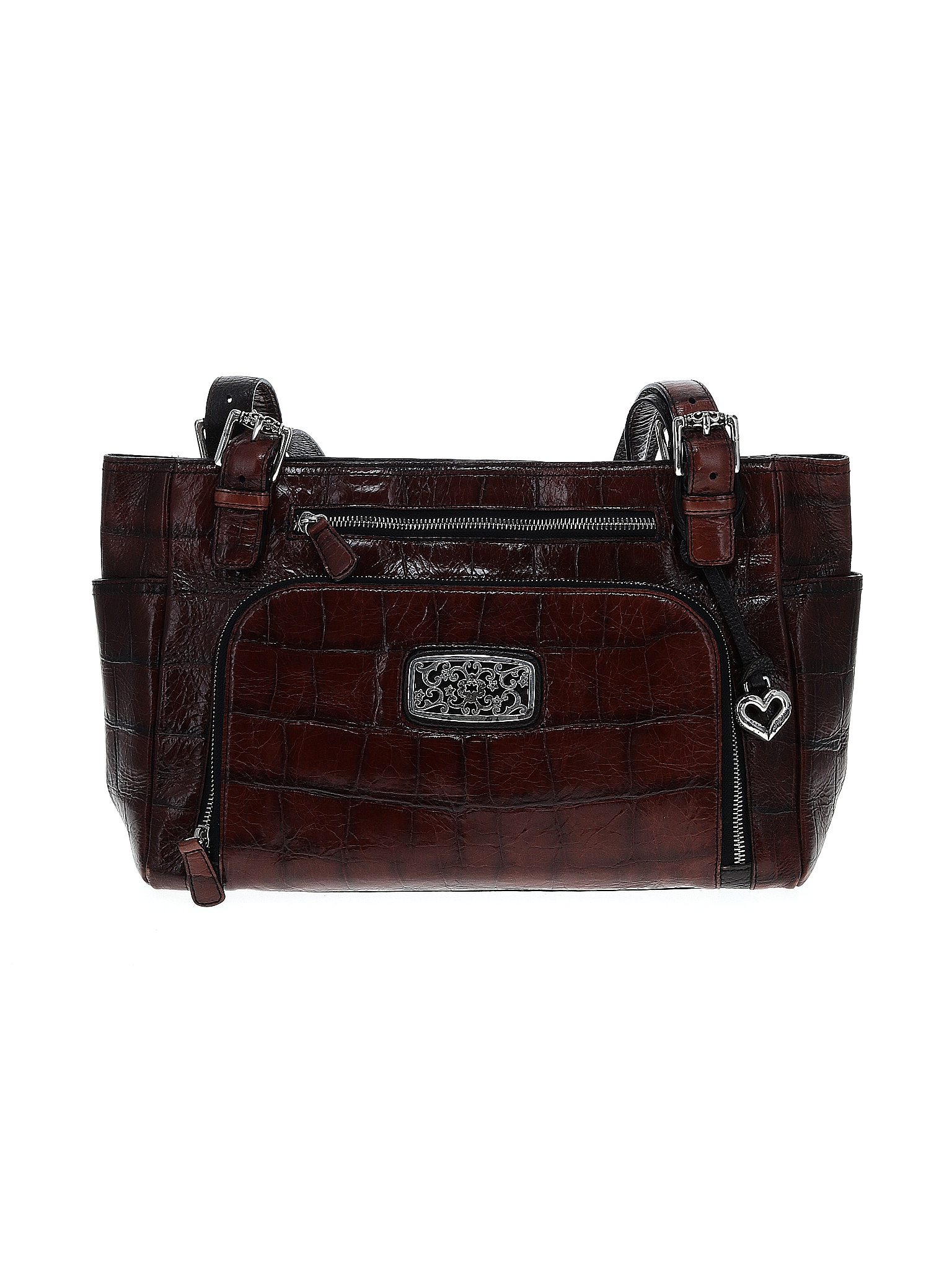 Brighton Solid Colored Brown Leather Shoulder Bag One Size - 73% off ...