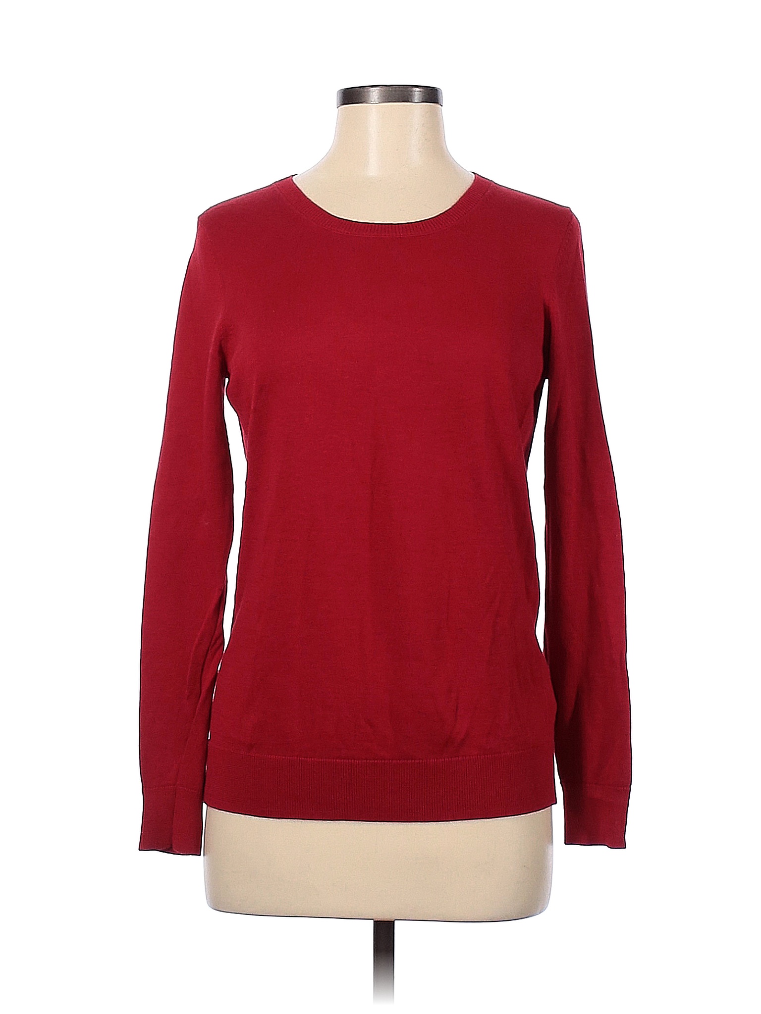 Amazon Essentials Color Block Solid Red Pullover Sweater Size M 76