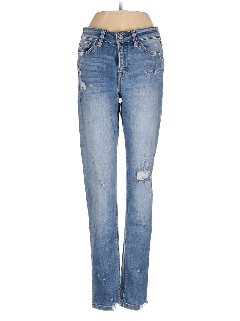 Bridge by Gly Solid Blue Jeans 25 Waist - 81% off | thredUP