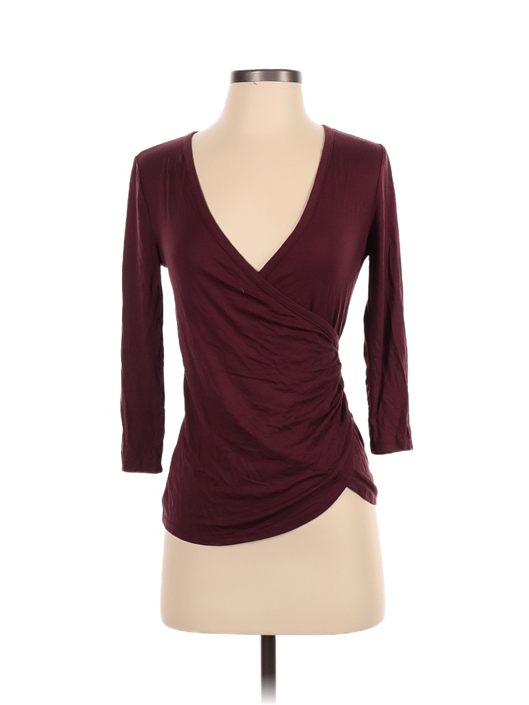 ModCloth Solid Colored Burgundy Long Sleeve Top Size XS - 58% off | thredUP