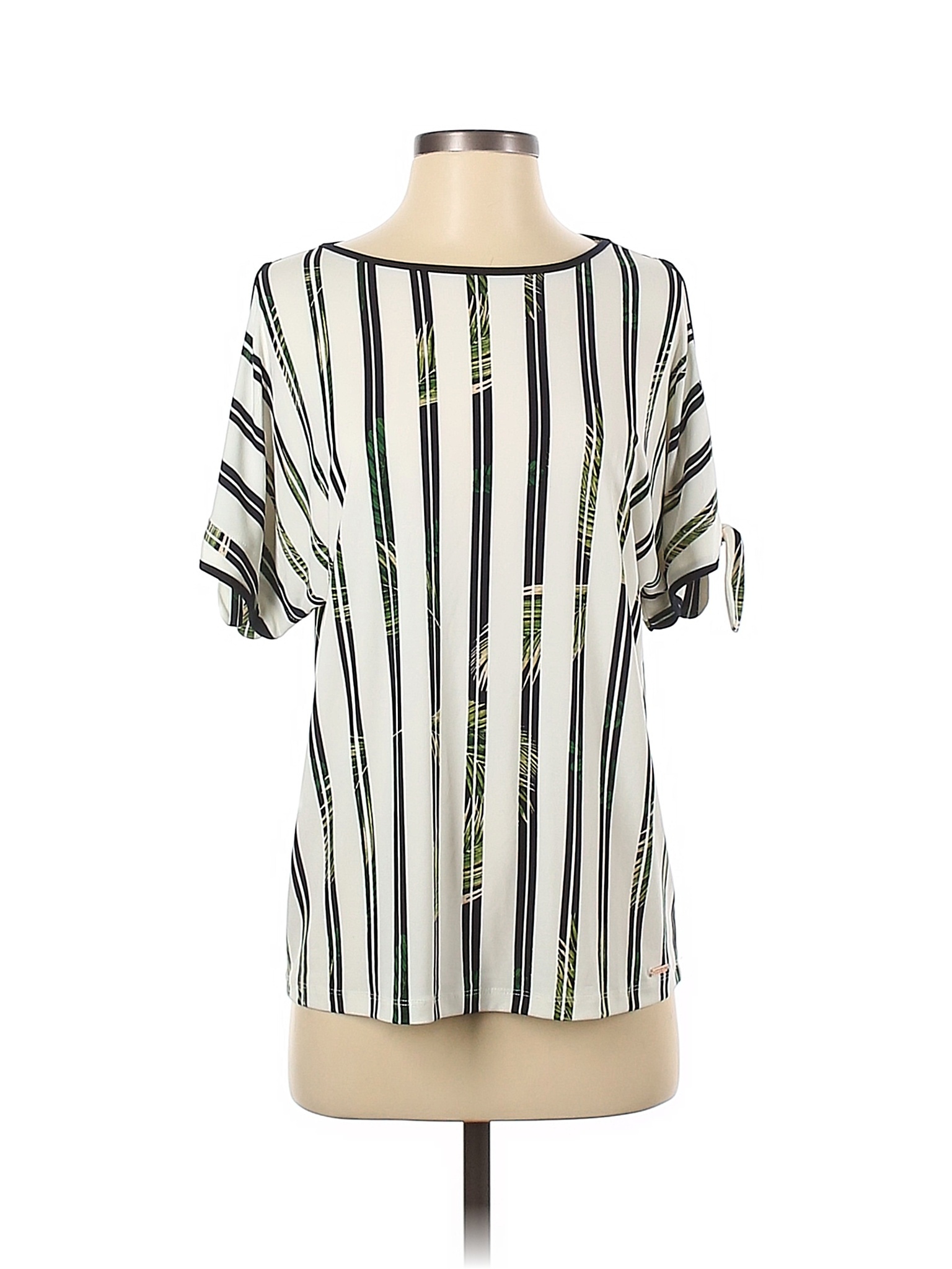 Ivanka Trump Stripes White Short Sleeve Top Size S - 73% off | thredUP