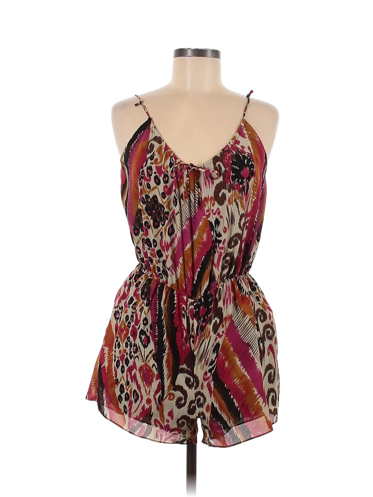Assorted Brands 100% Polyester Brown Ivory Romper Size S - 82% off ...