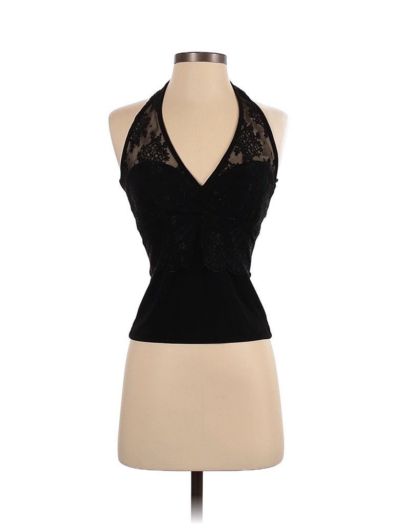 White House Black Market Solid Black Halter Top Size XS - 65% off | thredUP