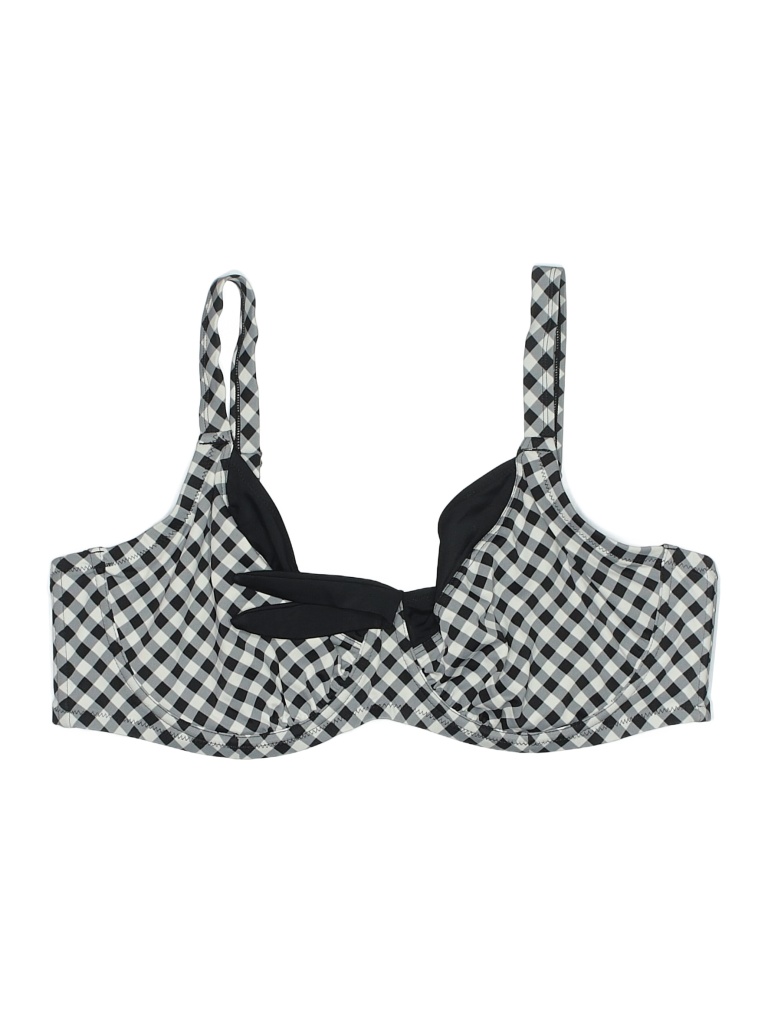 Swimsuits for all Checkered-gingham White Swimsuit Top Size 22 (Plus ...