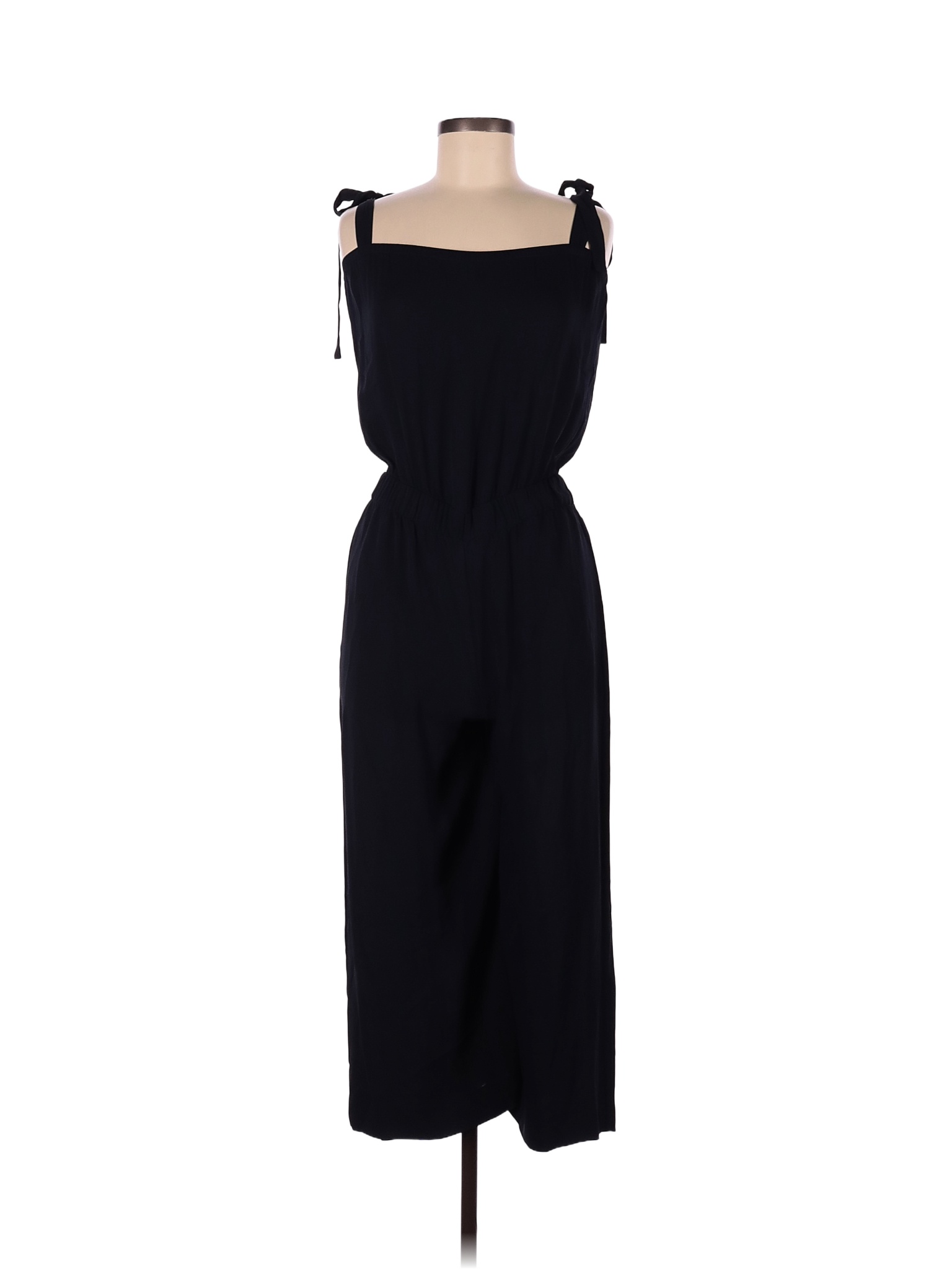 Theory 100% Silk Solid Black Blue Jumpsuit Size 6 - 78% off | thredUP
