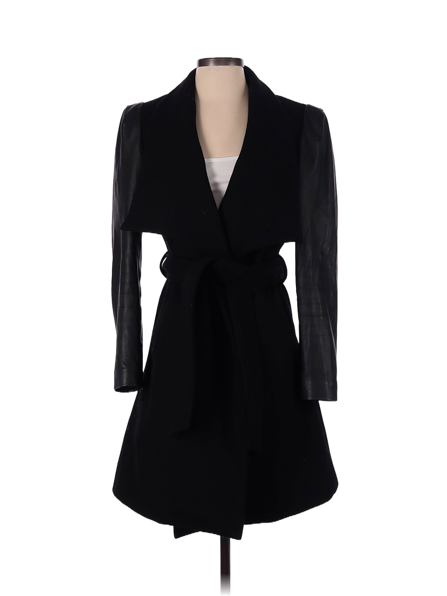 Bless'ed Are The Meek Solid Black Wool Coat Size Lg (3) - 74% off | thredUP