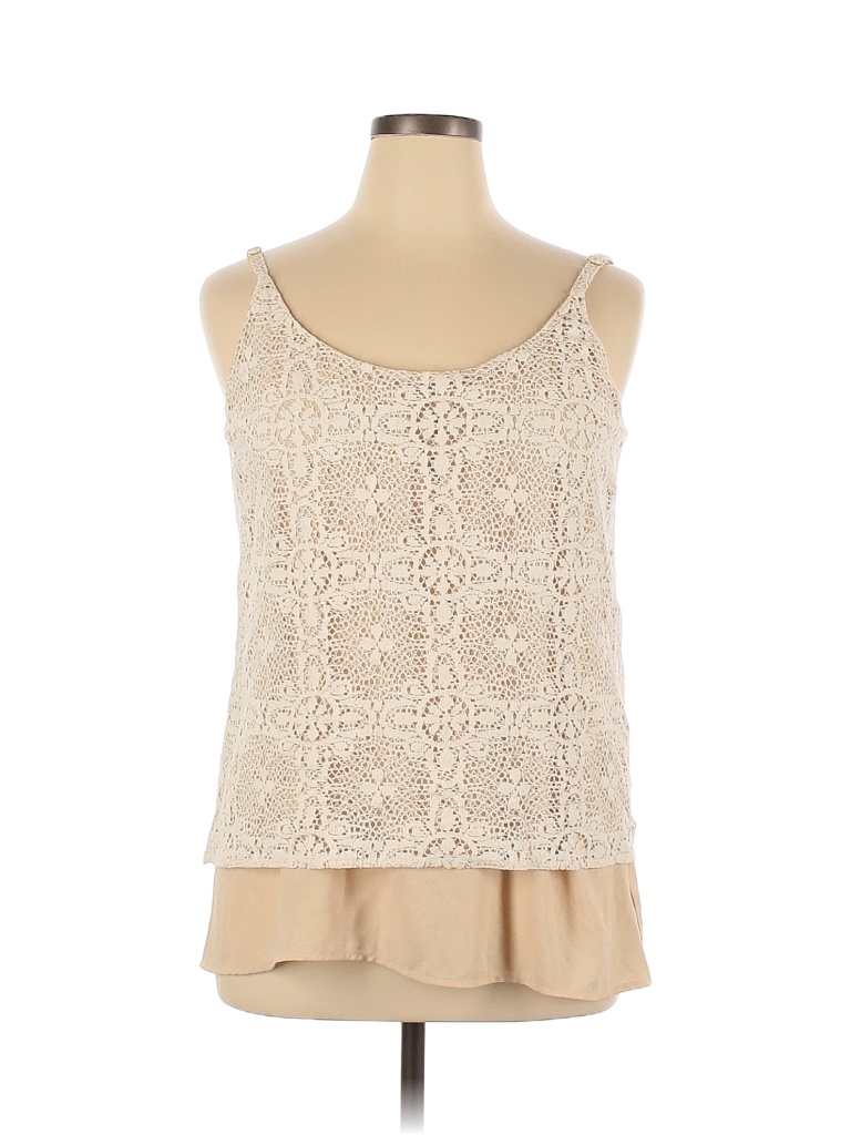CAbi Floral Colored Ivory Sleeveless Blouse Size XL - 50% off | thredUP