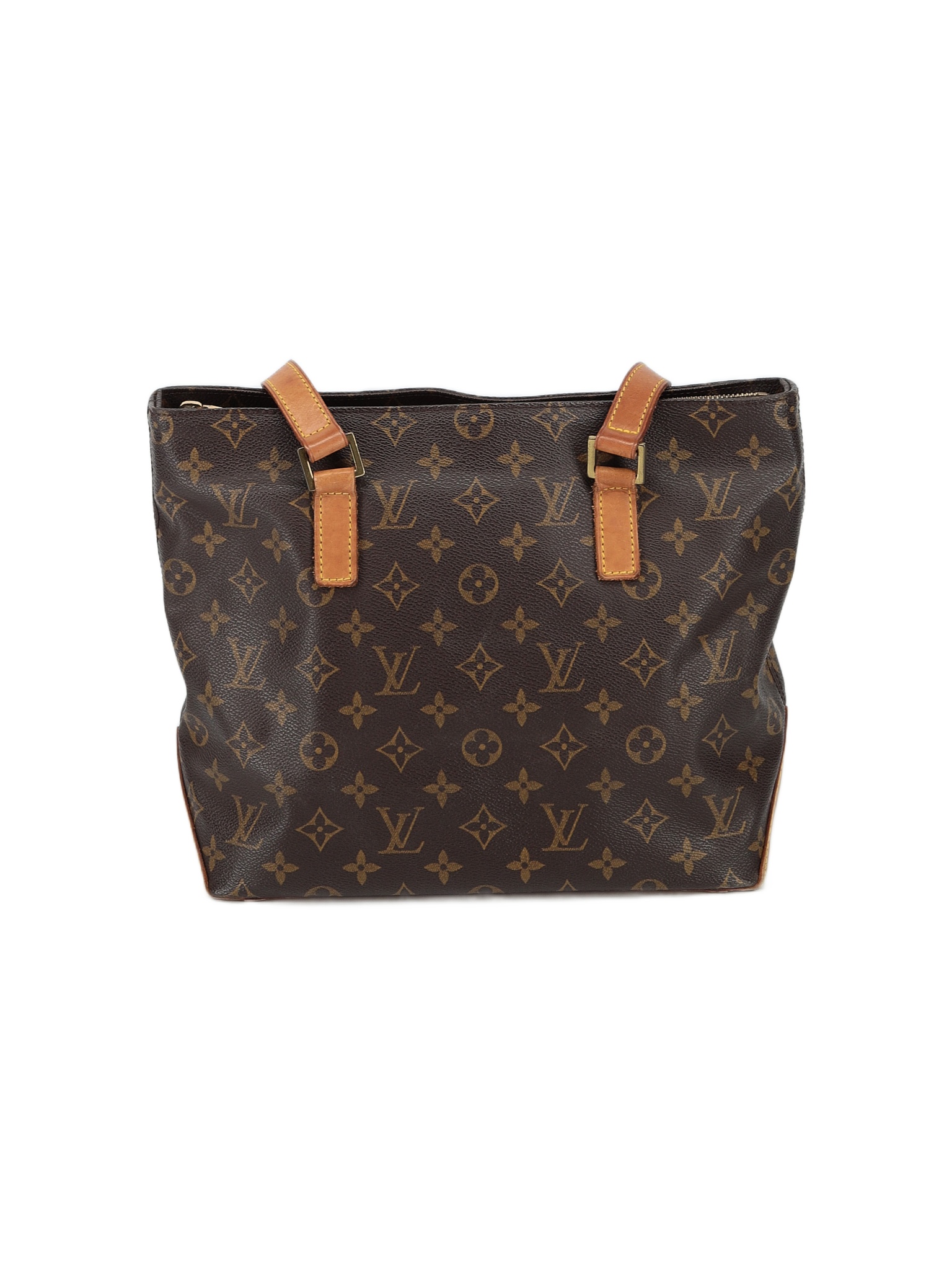 Louis Vuitton 100% Coated Canvas Color Block Colored Brown Monogram Canvas Cabas Piano One Size ...
