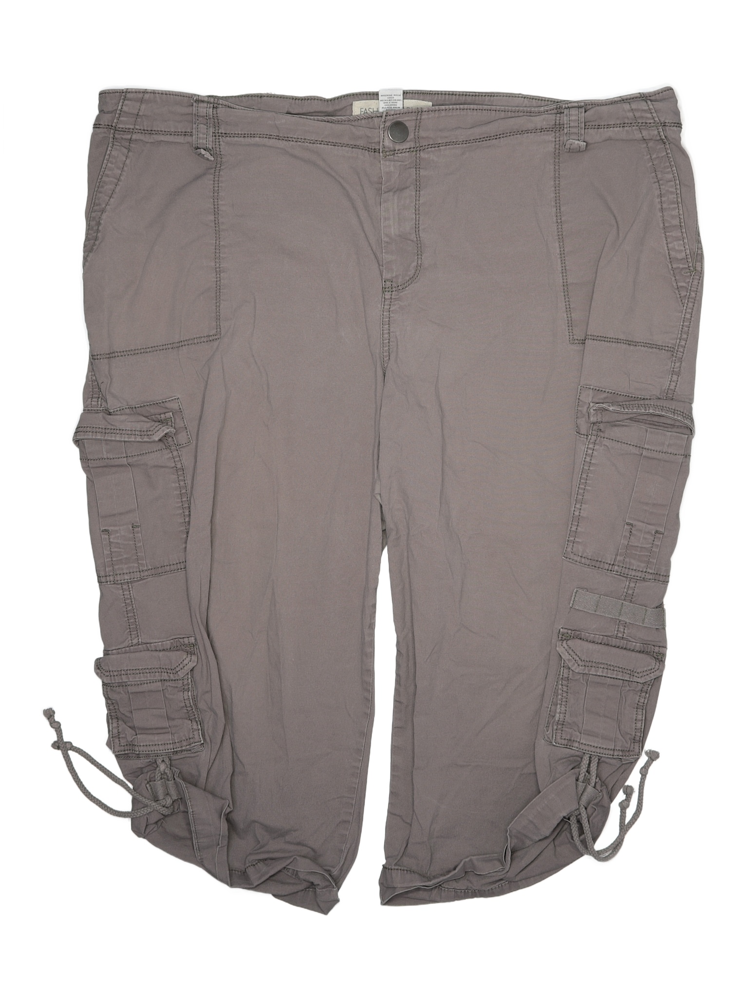 Fashion Bug Solid Gray Cargo Pants Size 22 (Plus) - 50% off | thredUP