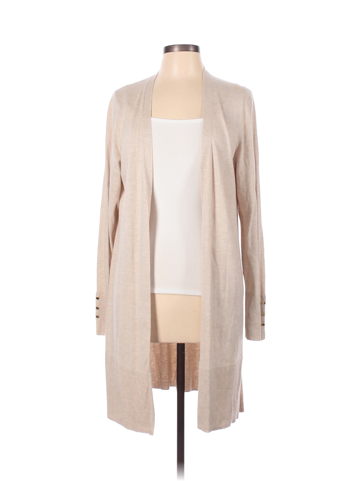 Talbots Outlet Color Block Solid Tan Cardigan Size L - 62% off | thredUP