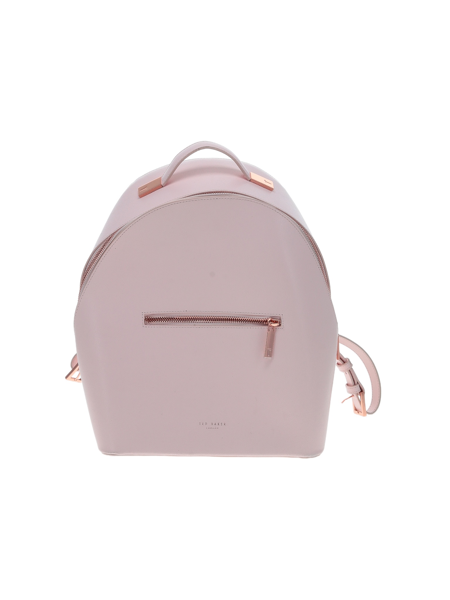 Ted Baker London 100% Cow Leather Solid Pink Leather Backpack One Size ...
