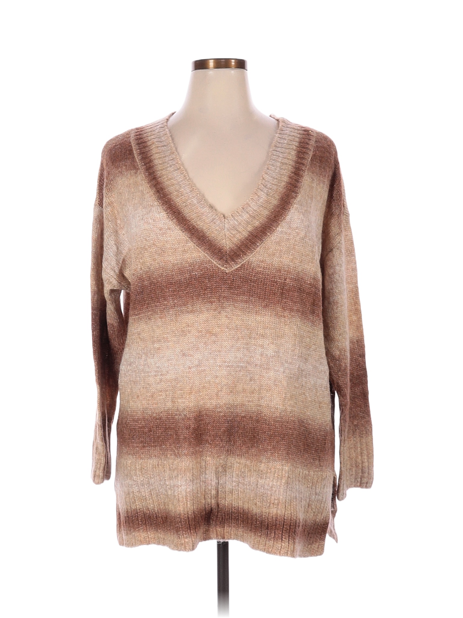 a.n.a. A New Approach Color Block Brown Pullover Sweater Size 0X (Plus ...