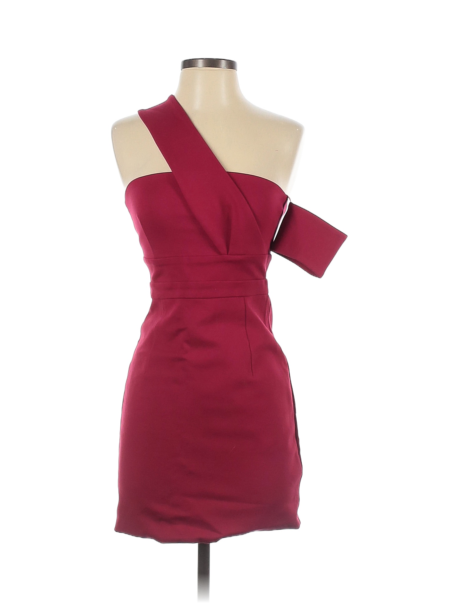 Runway Solid Colored Red Cocktail Dress Size 4 - 75% off | thredUP