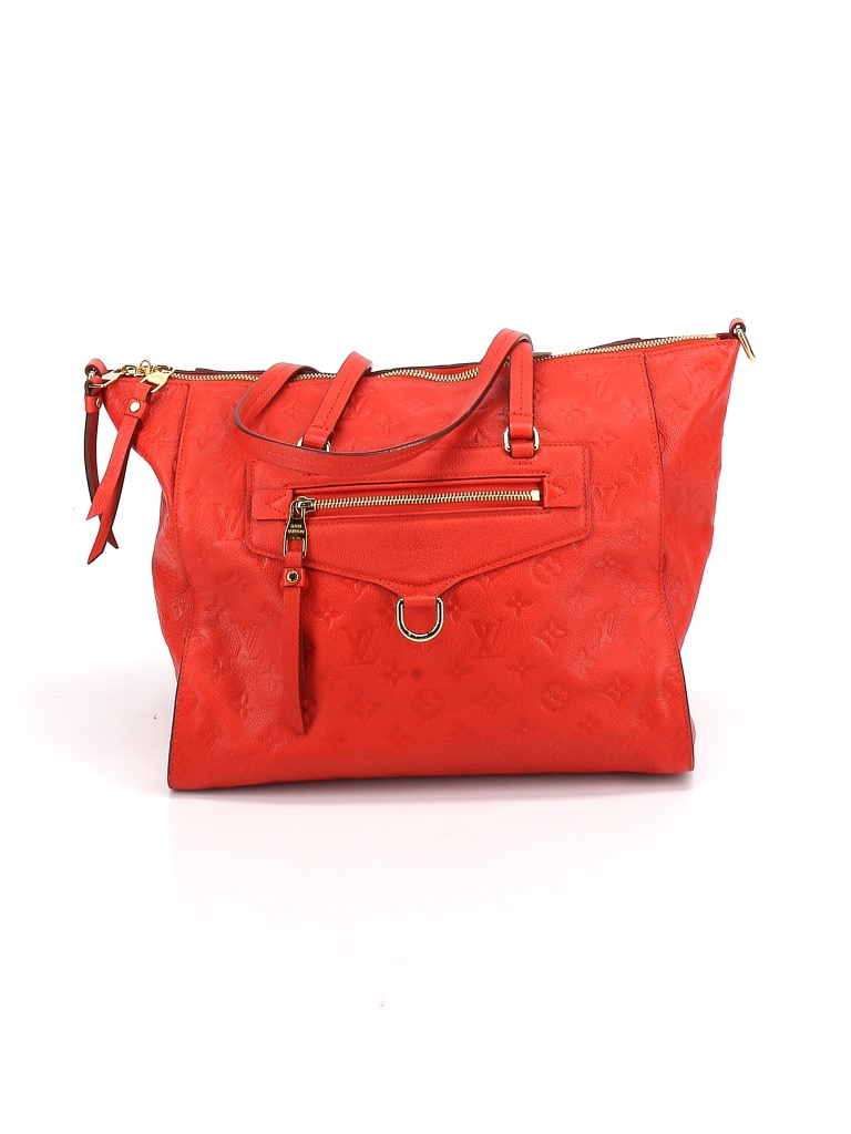Louis Vuitton 100% Leather Solid Colored Red Vintage Monogram Empreinte ...