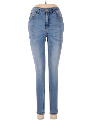 Blue Savvy Solid Blue Jeans Size 27 waist 82 off ThredUp
