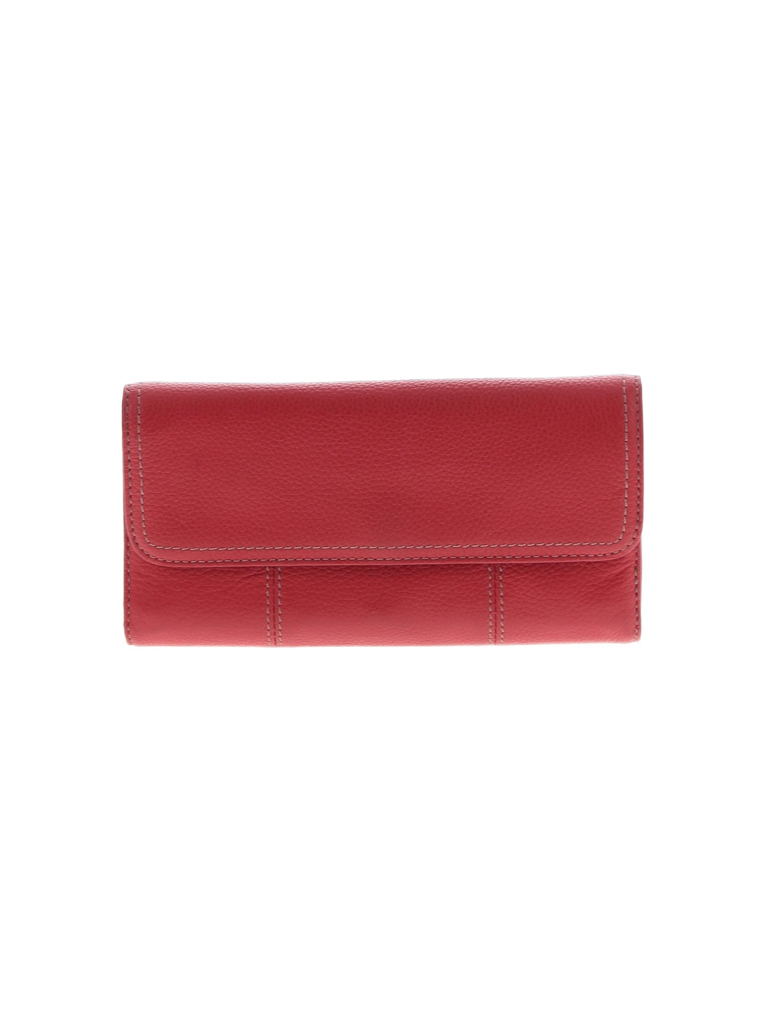 Clarks Solid Red Leather Wallet One Size - 70% off | thredUP