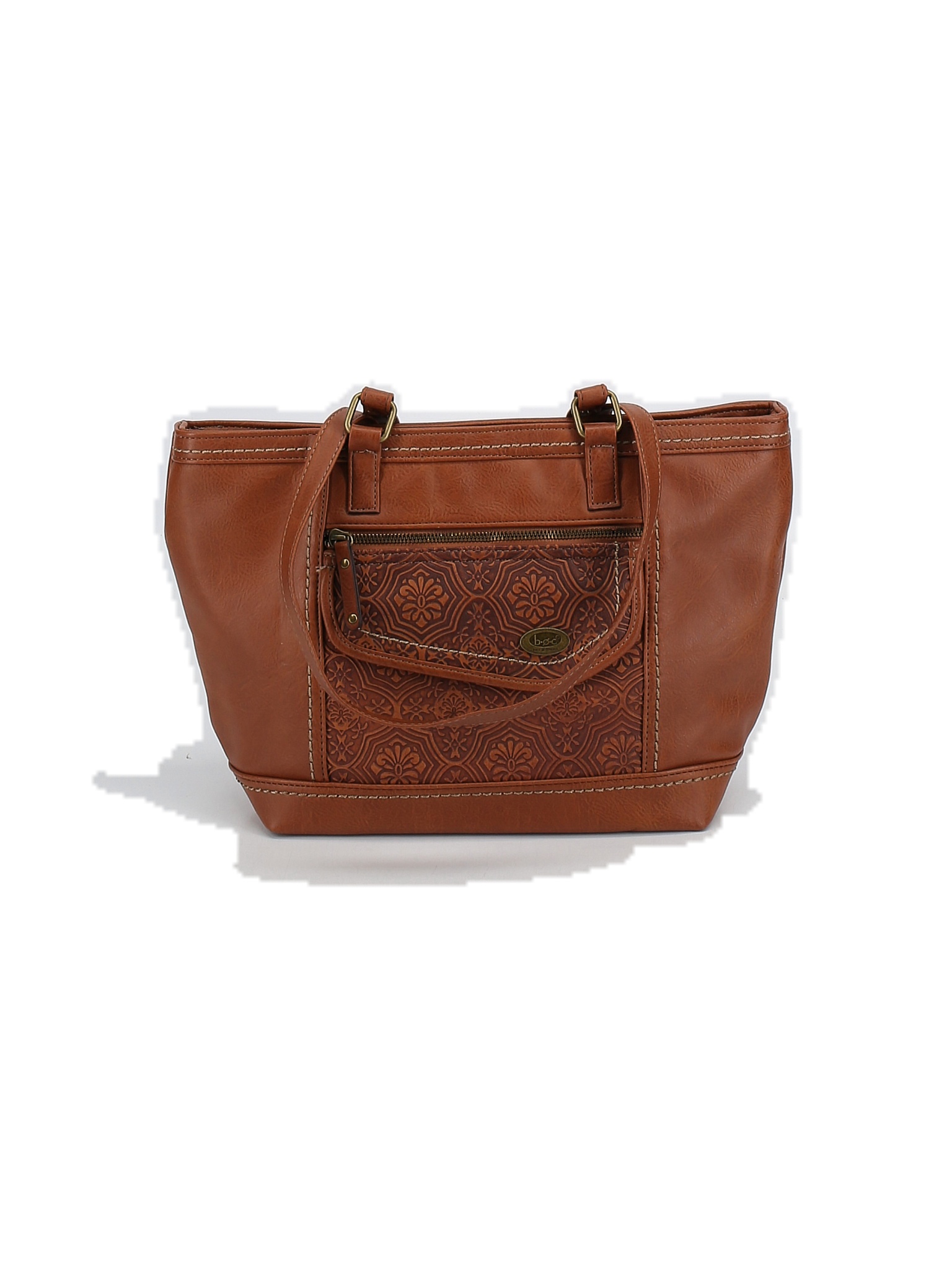 B O C Born Concepts 100% Vinyl Solid Colored Brown Shoulder Bag One ...