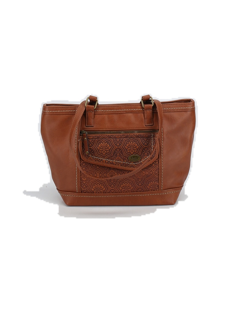 B O C Born Concepts 100% Vinyl Solid Colored Brown Shoulder Bag One ...