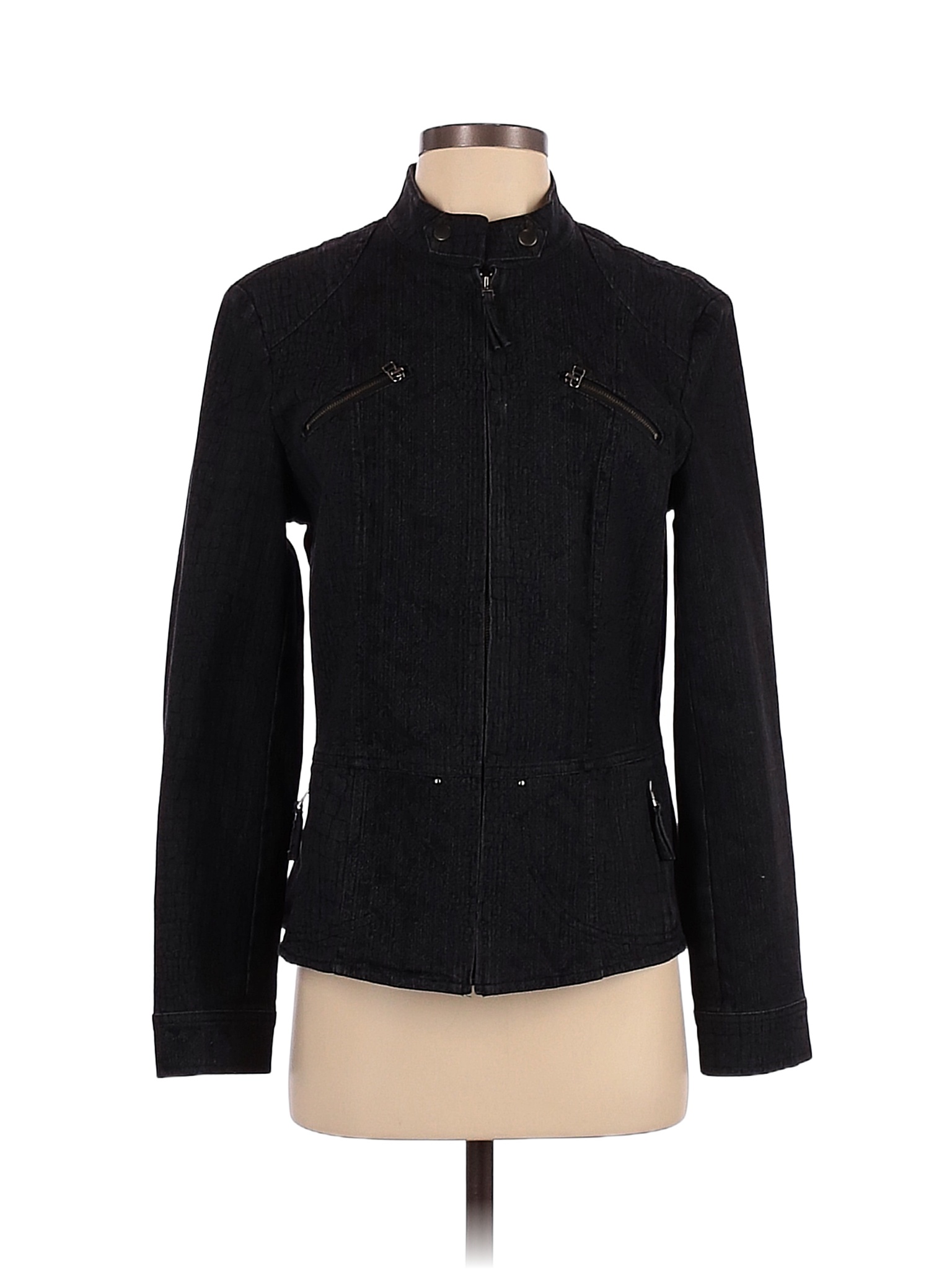 Peck & Peck Solid Black Jacket Size 8 - 73% off | thredUP