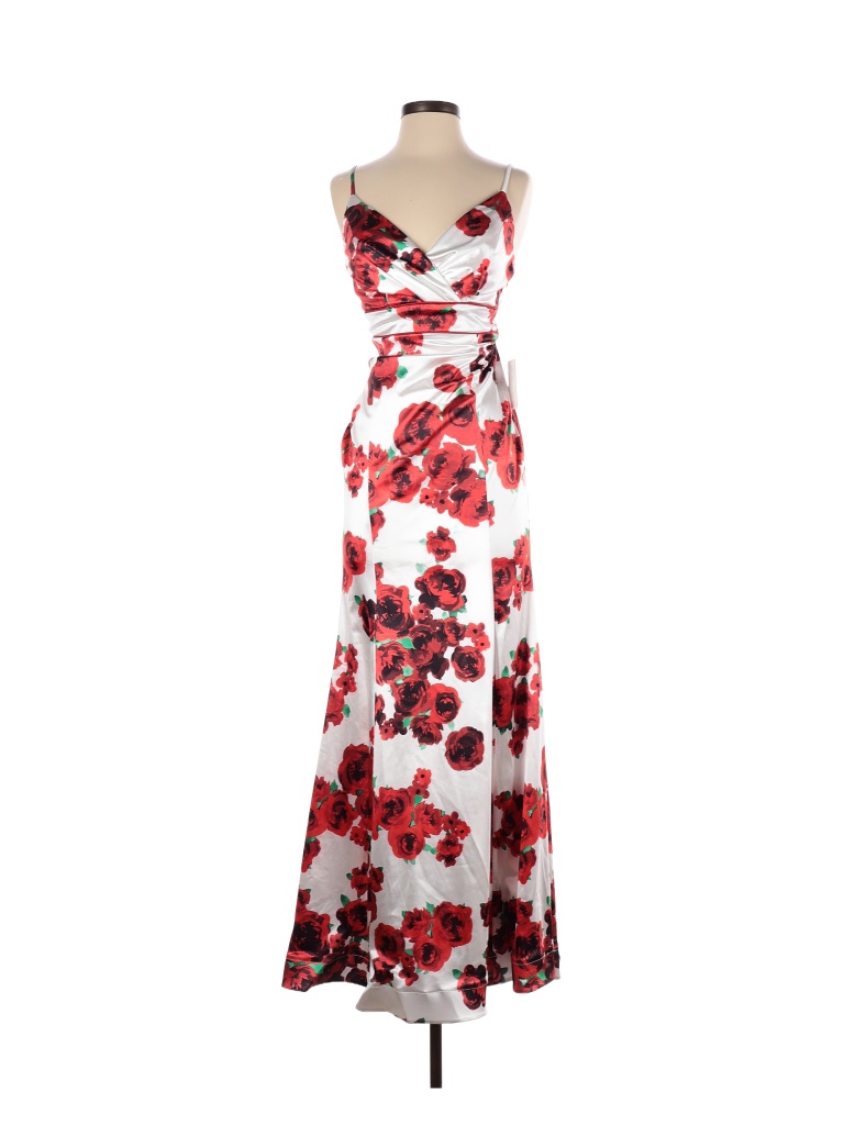 Macy's Floral Multi Color Red Cocktail Dress Size 9 - 79% off | thredUP