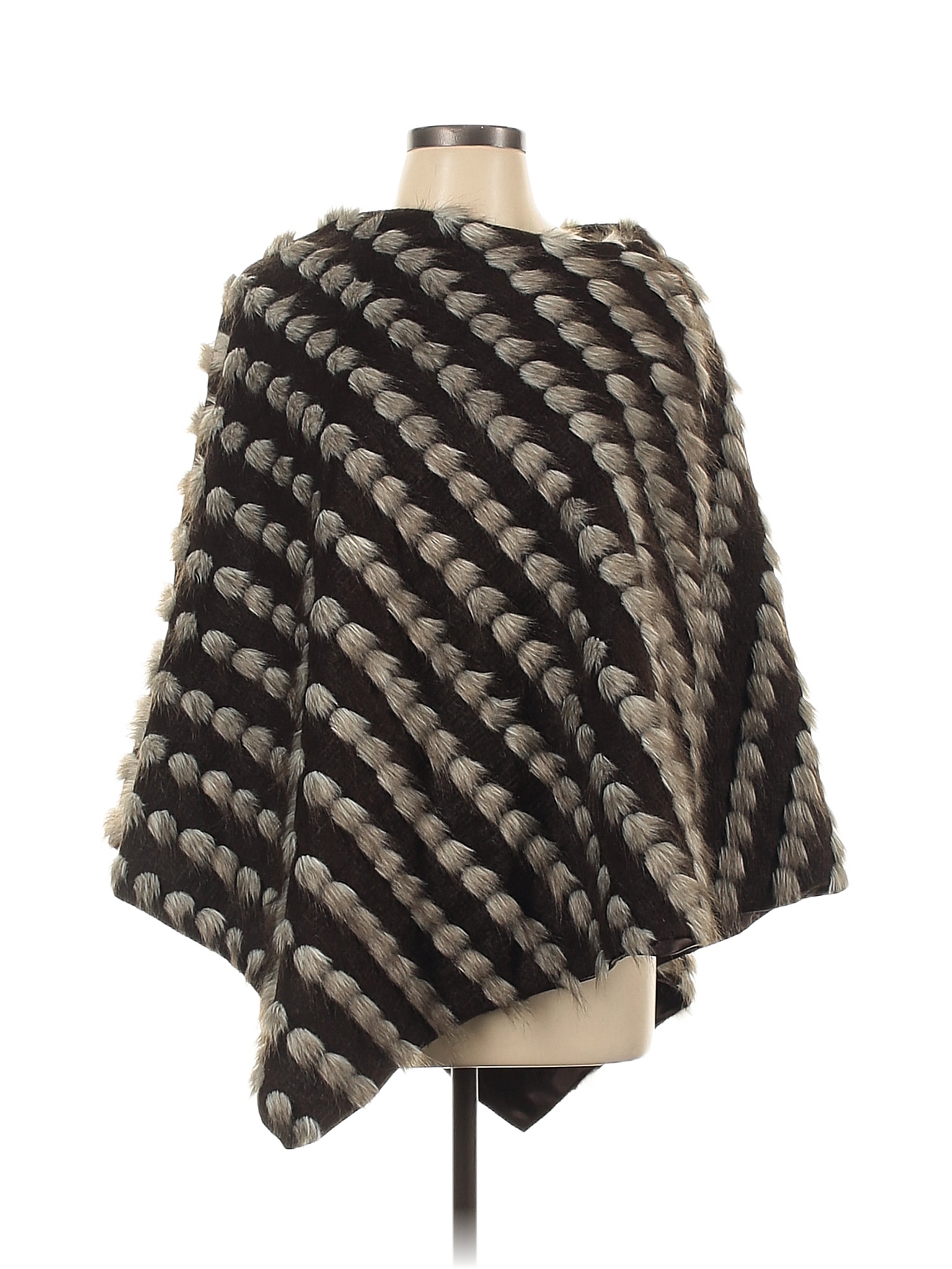 INC International Concepts Stripes Brown Poncho Size L - 73% off | thredUP