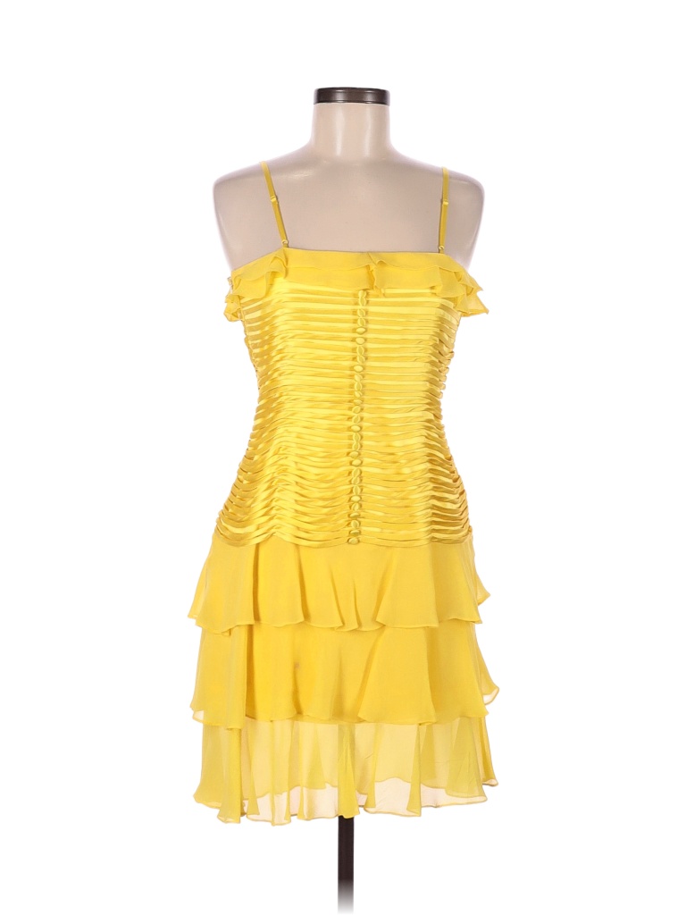 Cache Stripes Colored Yellow Cocktail Dress Size 8 - 74% off | thredUP