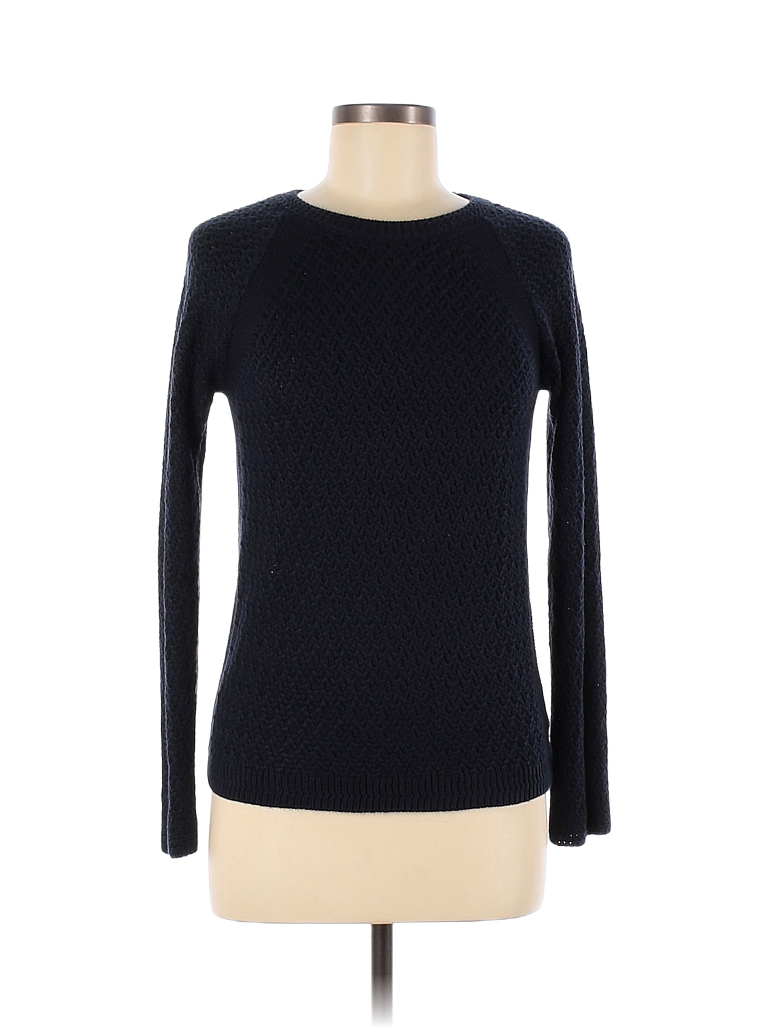 Jones New York Signature 100% Acrylic Color Block Solid Navy Blue ...