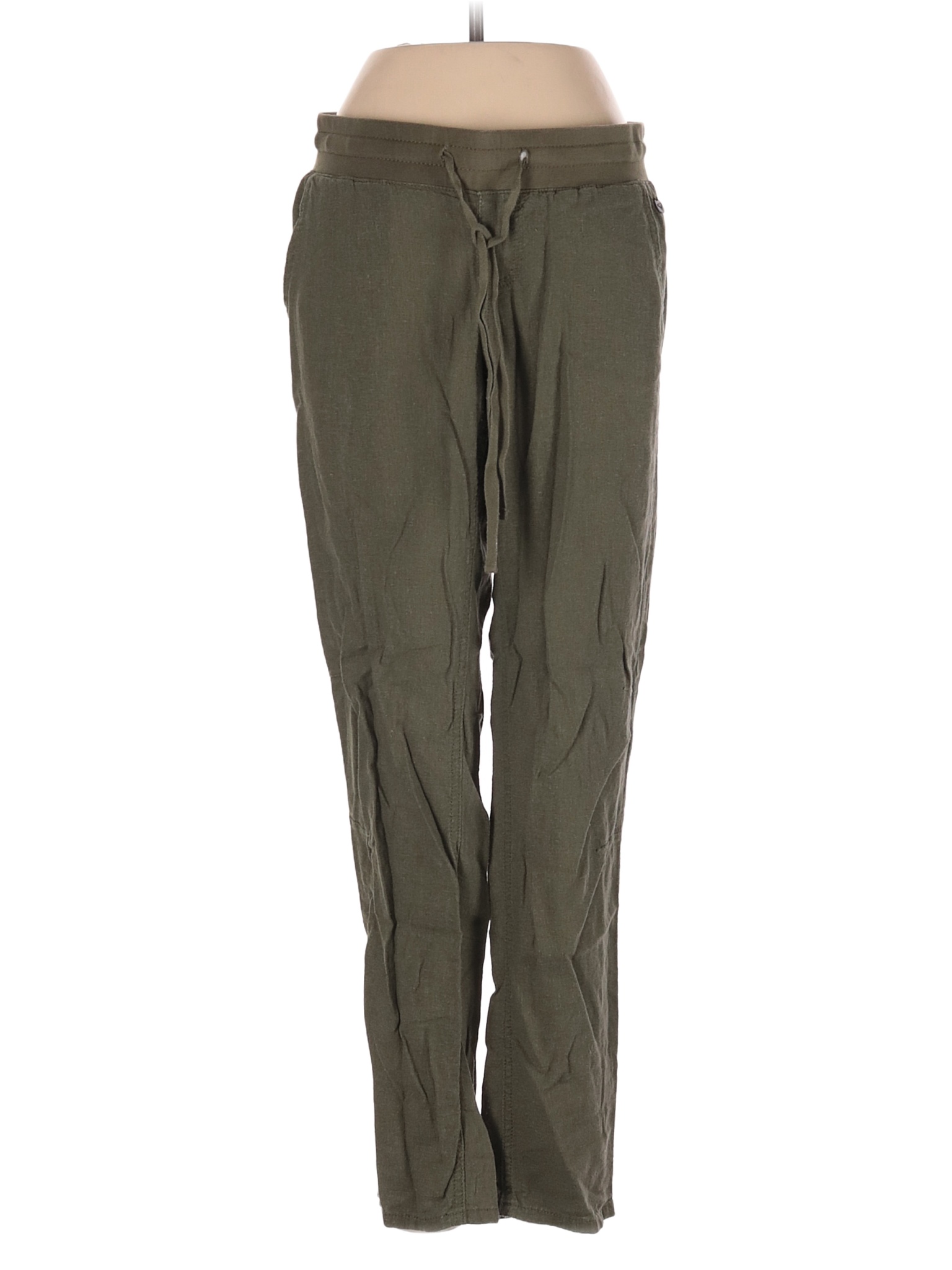 Roxy Solid Colored Green Linen Pants Size XS - 84% off | ThredUp