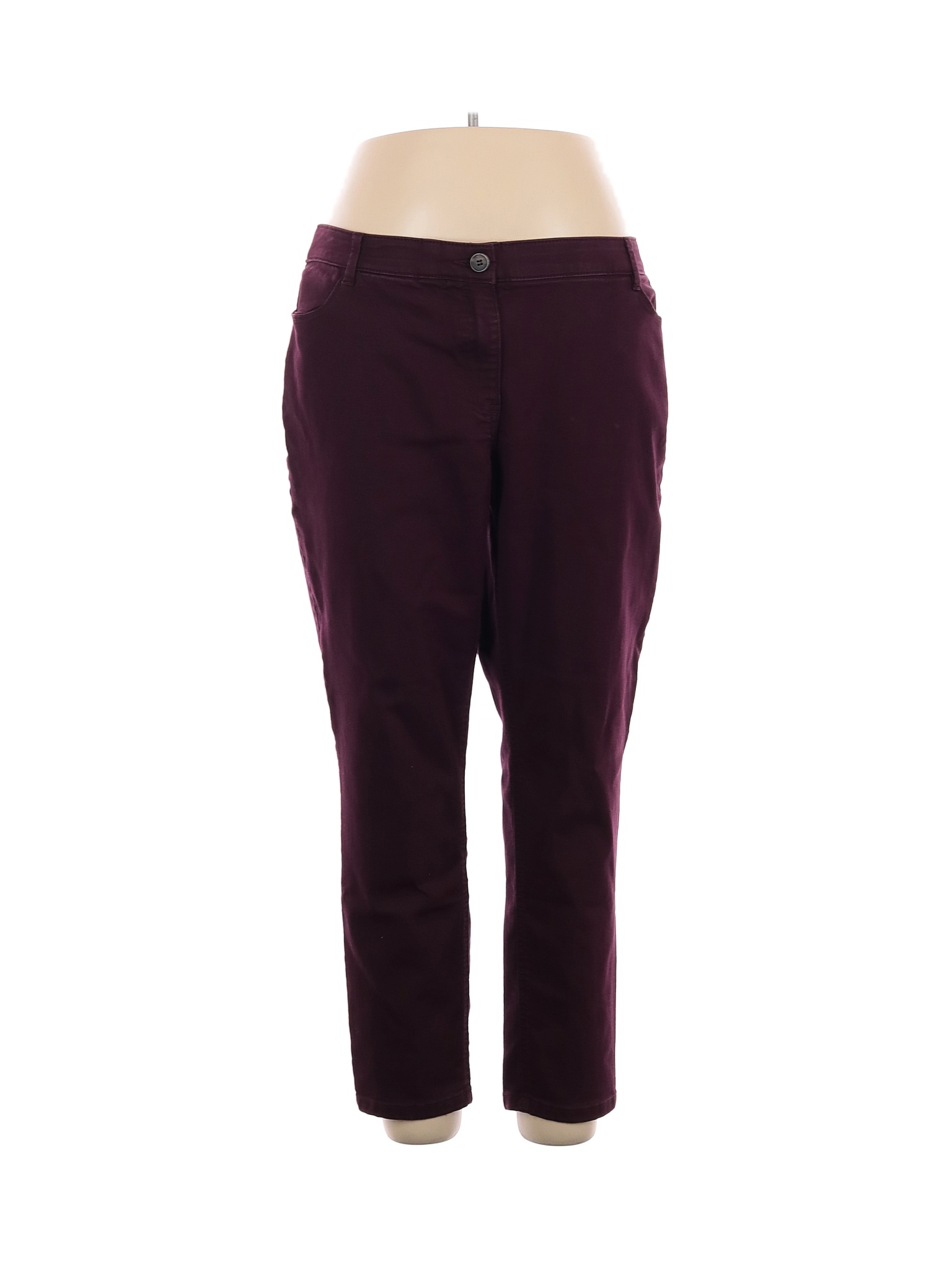 Violets & Roses Solid Colored Burgundy Khakis Size 18 (Plus) - 72% off ...