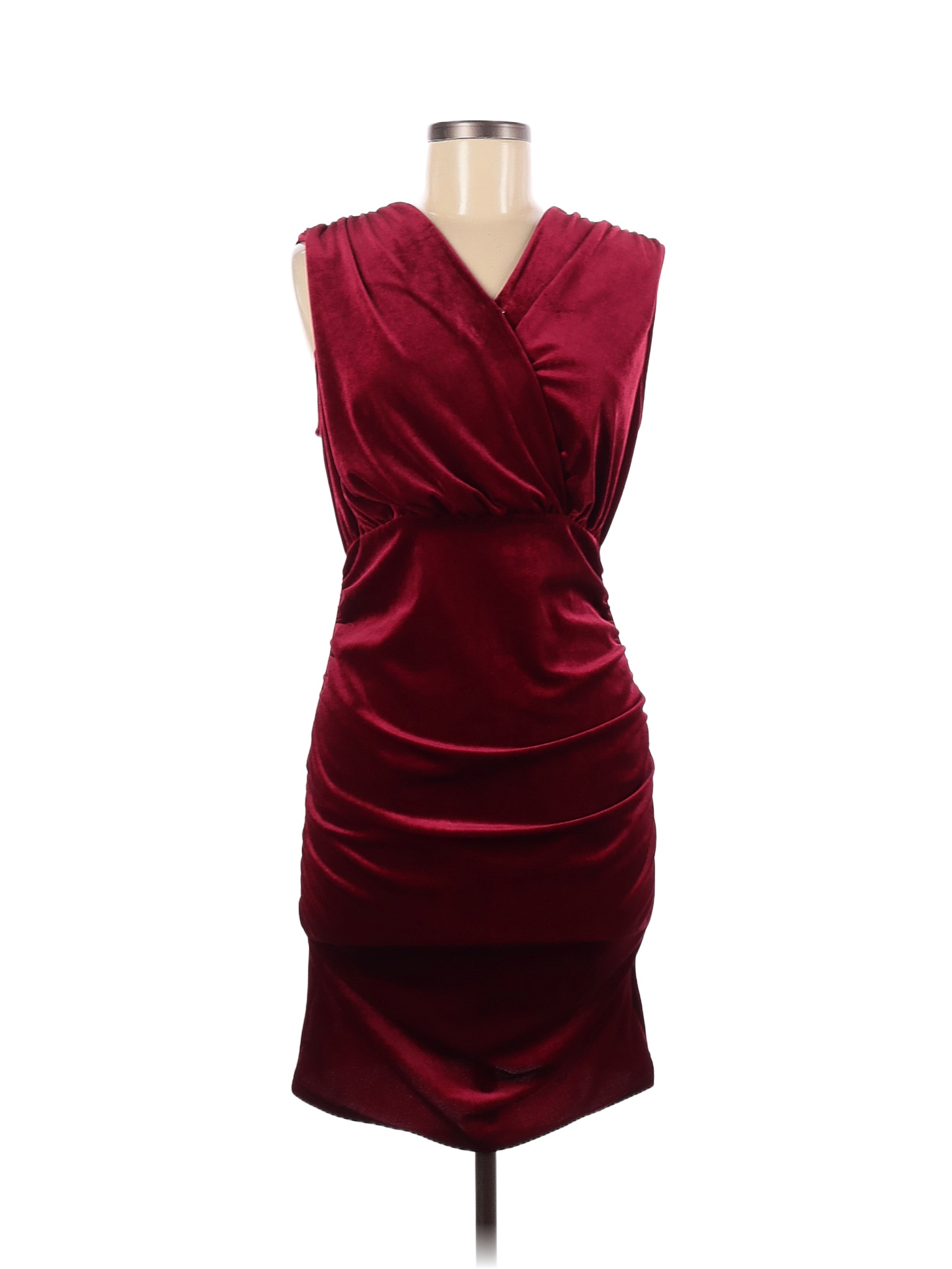 Grace Karin Solid Maroon Red Cocktail Dress Size M - 73% off | thredUP