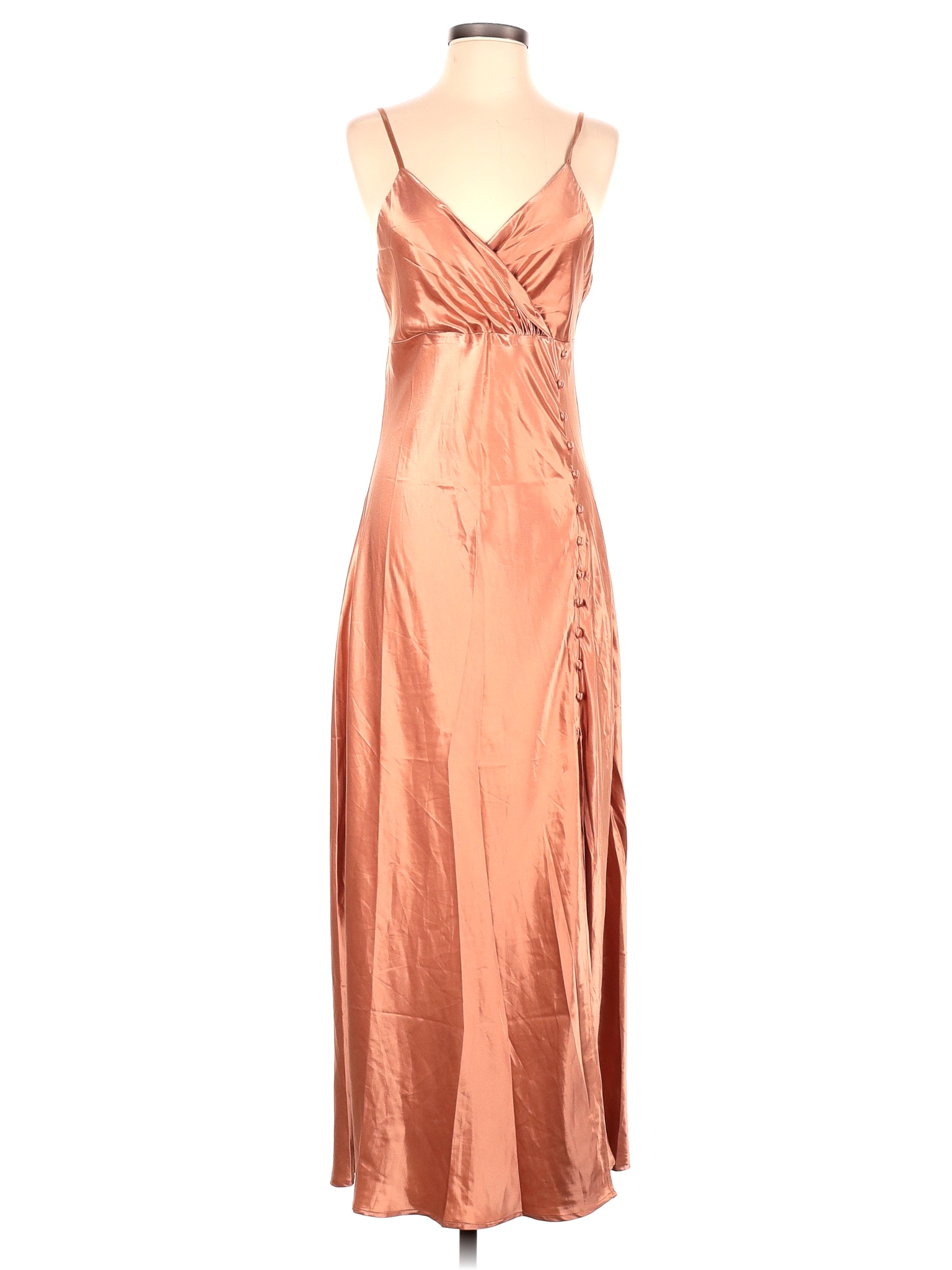 Assorted Brands Solid Copper Pink Cocktail Dress Size M - 54% off | thredUP