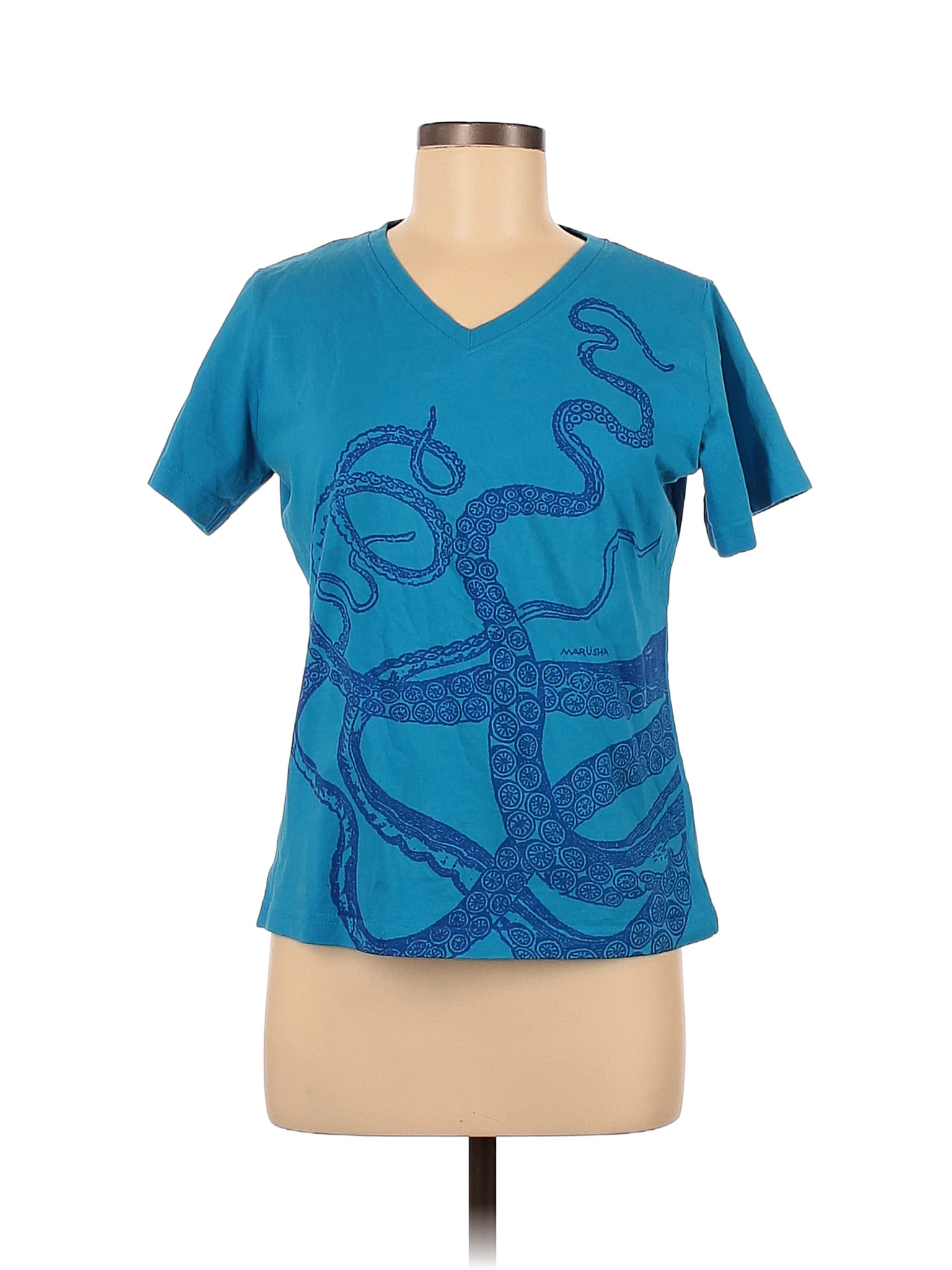 Marushka 100% Cotton Blue Short Sleeve T-Shirt Size M - 60% off | thredUP