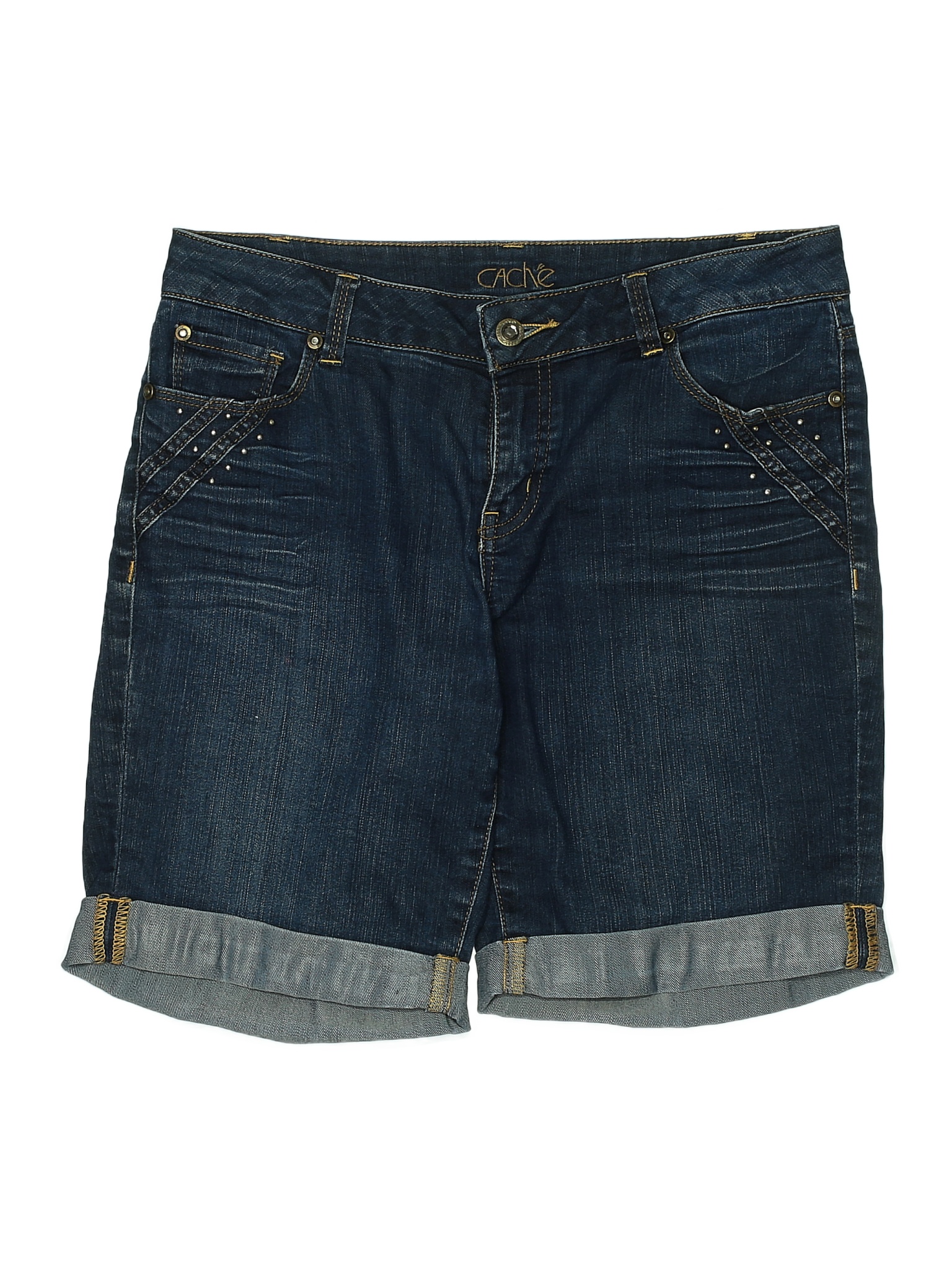 Cache Solid Blue Denim Shorts Size 6 - 70% off | thredUP
