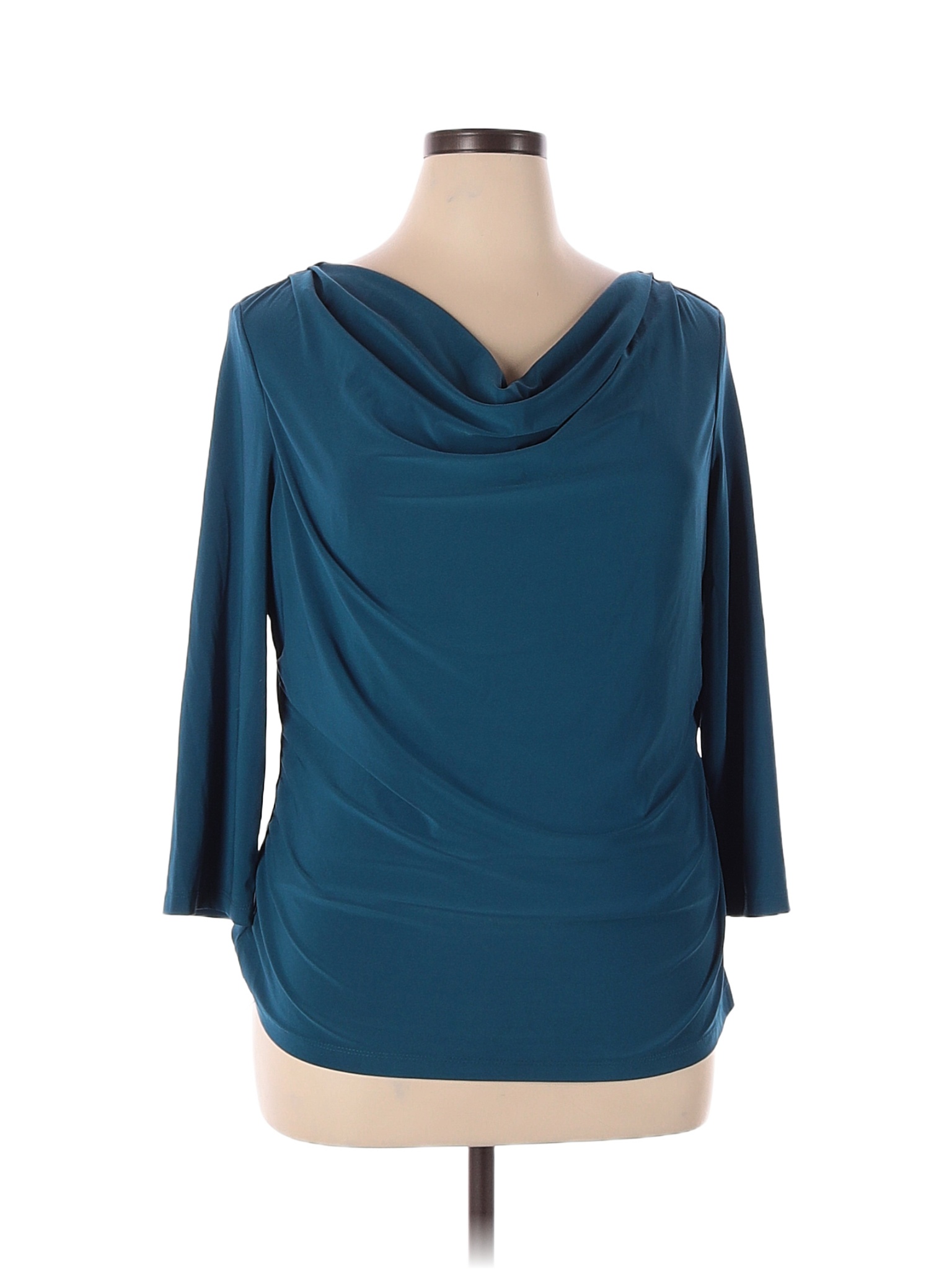 Travelsmith Teal Blue 3/4 Sleeve Top Size XL - 63% off | thredUP