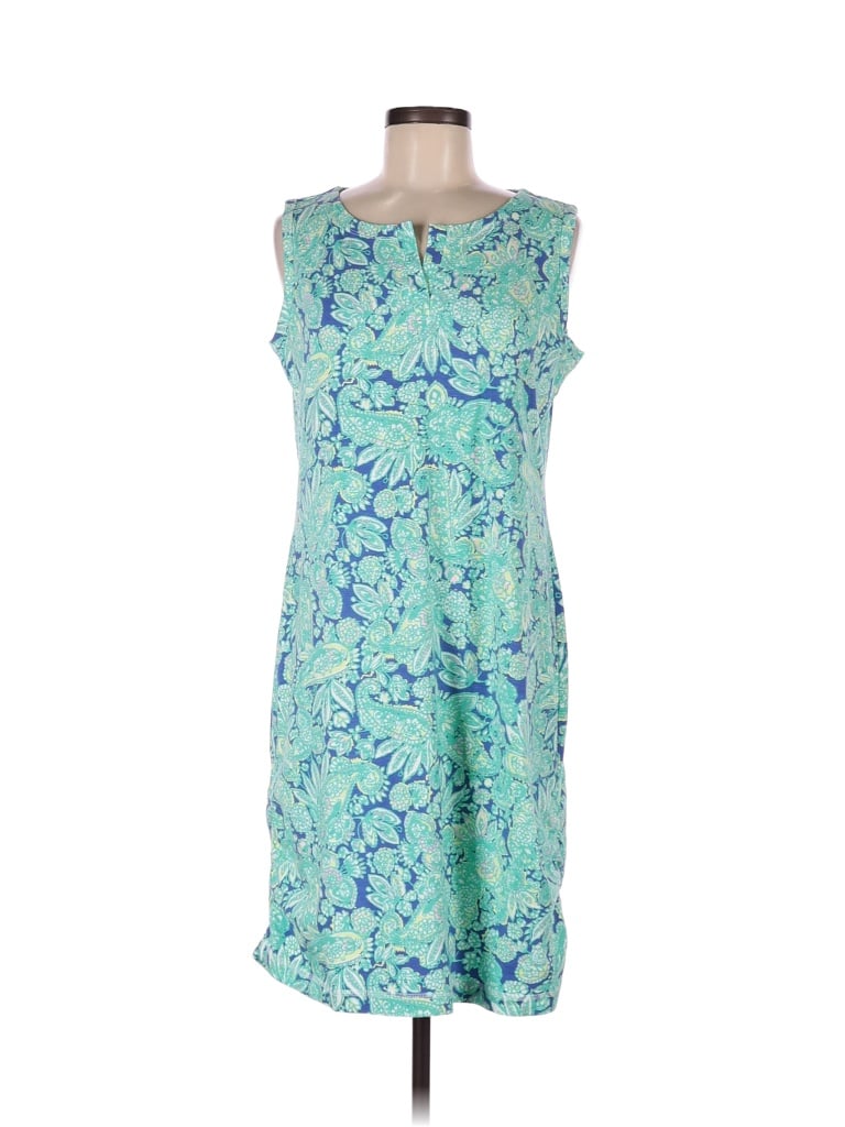 Talbots Outlet Floral Teal Casual Dress Size M - 47% off | thredUP